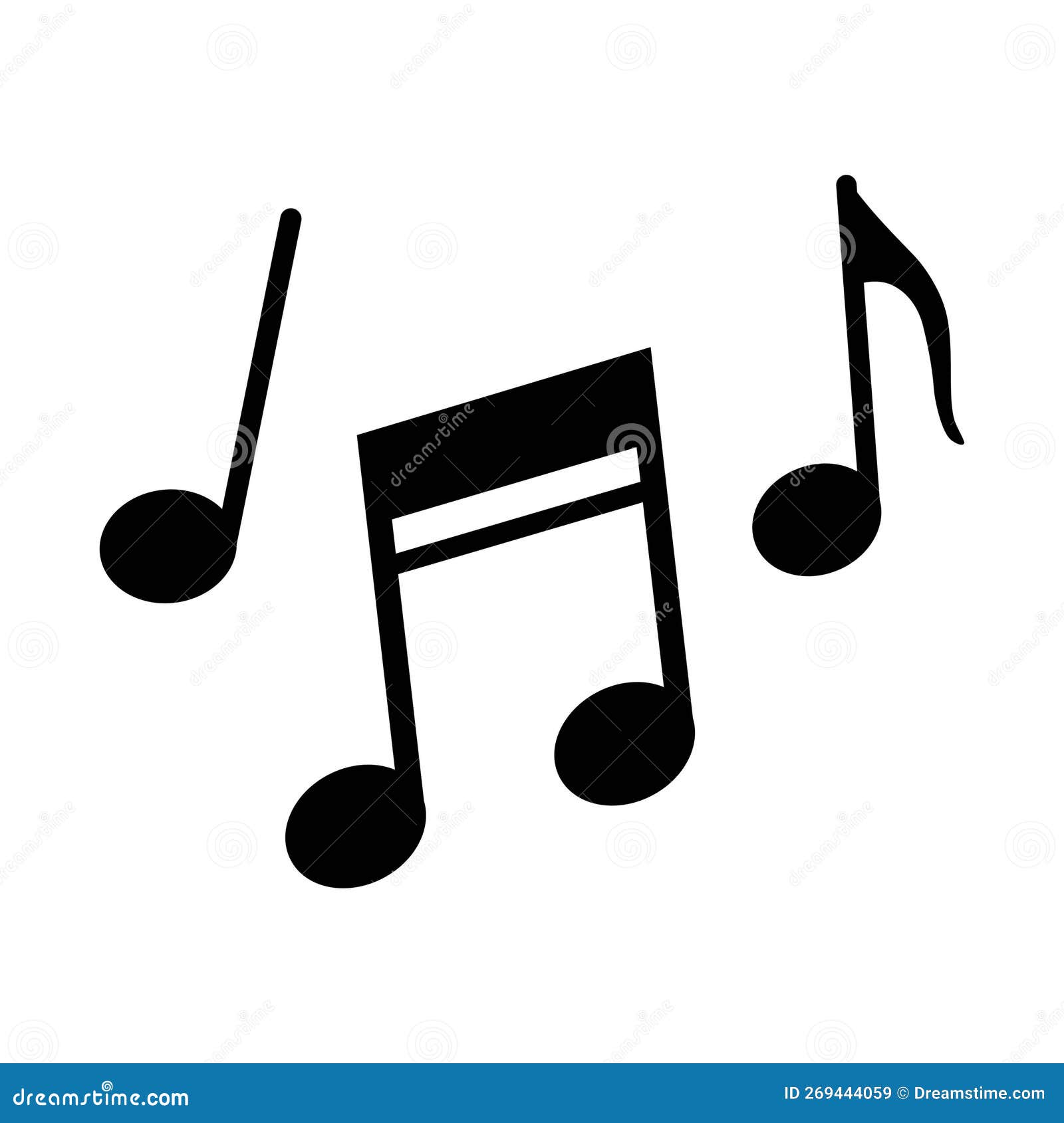 Music Notes, Song, Melody and Tune Vector Icon Stock Illustration ...