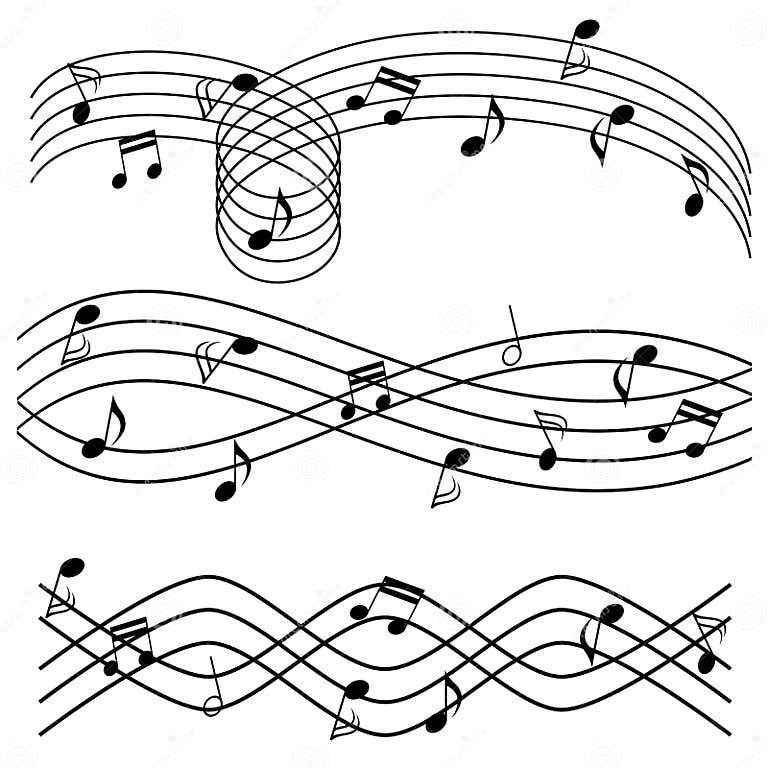 Music notes on stave stock vector. Illustration of sheet - 33375562