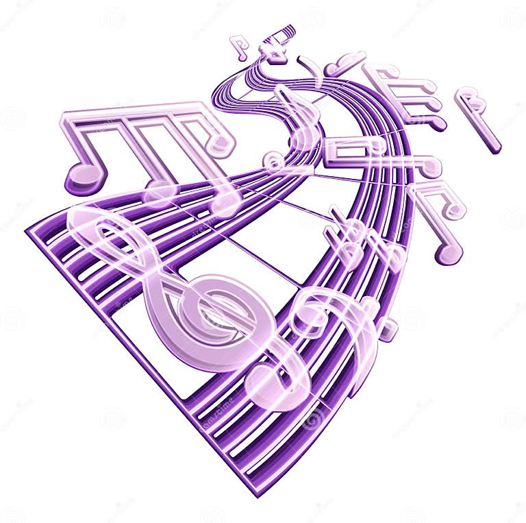 Music Notes Stream Musical Note Concept Stock Vector - Illustration of ...