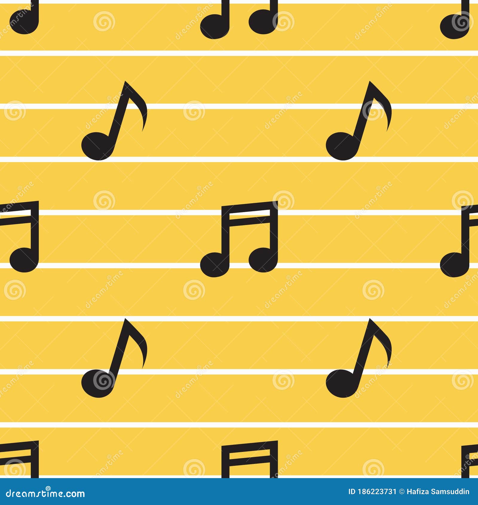 Music Notes with Stripes on the Background. Vector Illustration ...