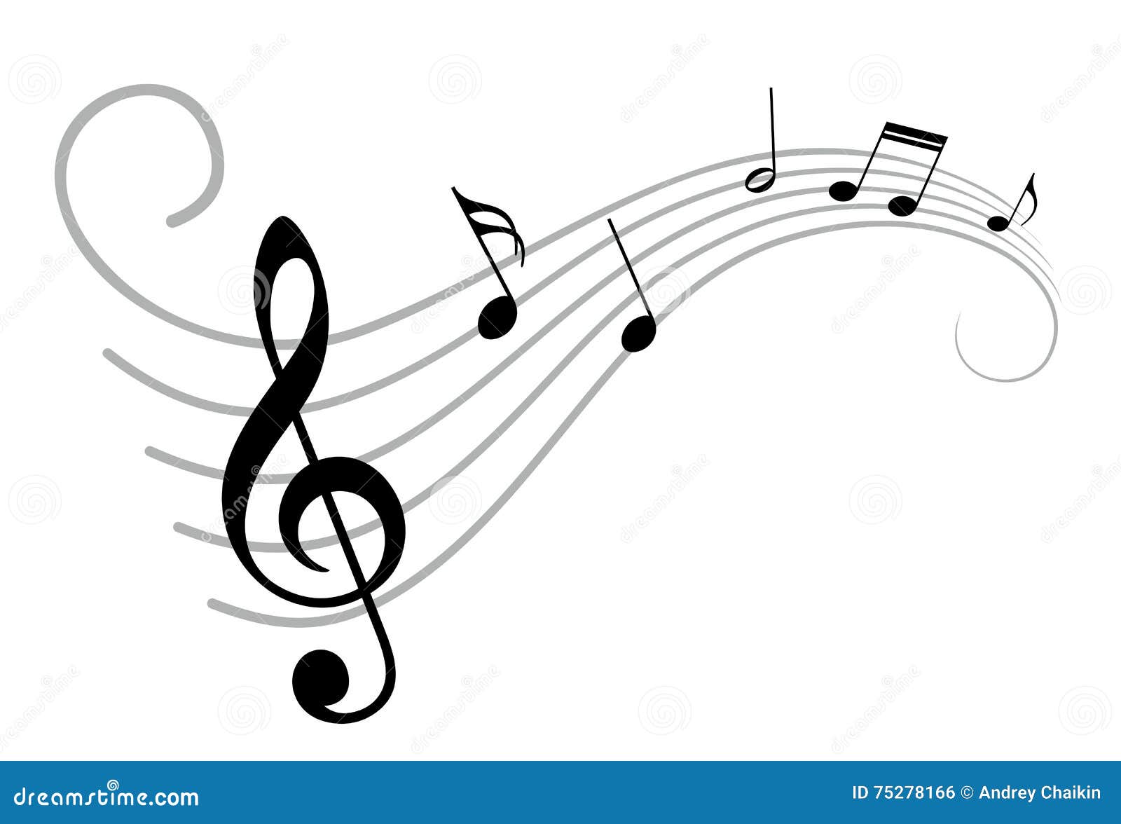 Music notes. stock vector. Illustration of music, vector - 75278166