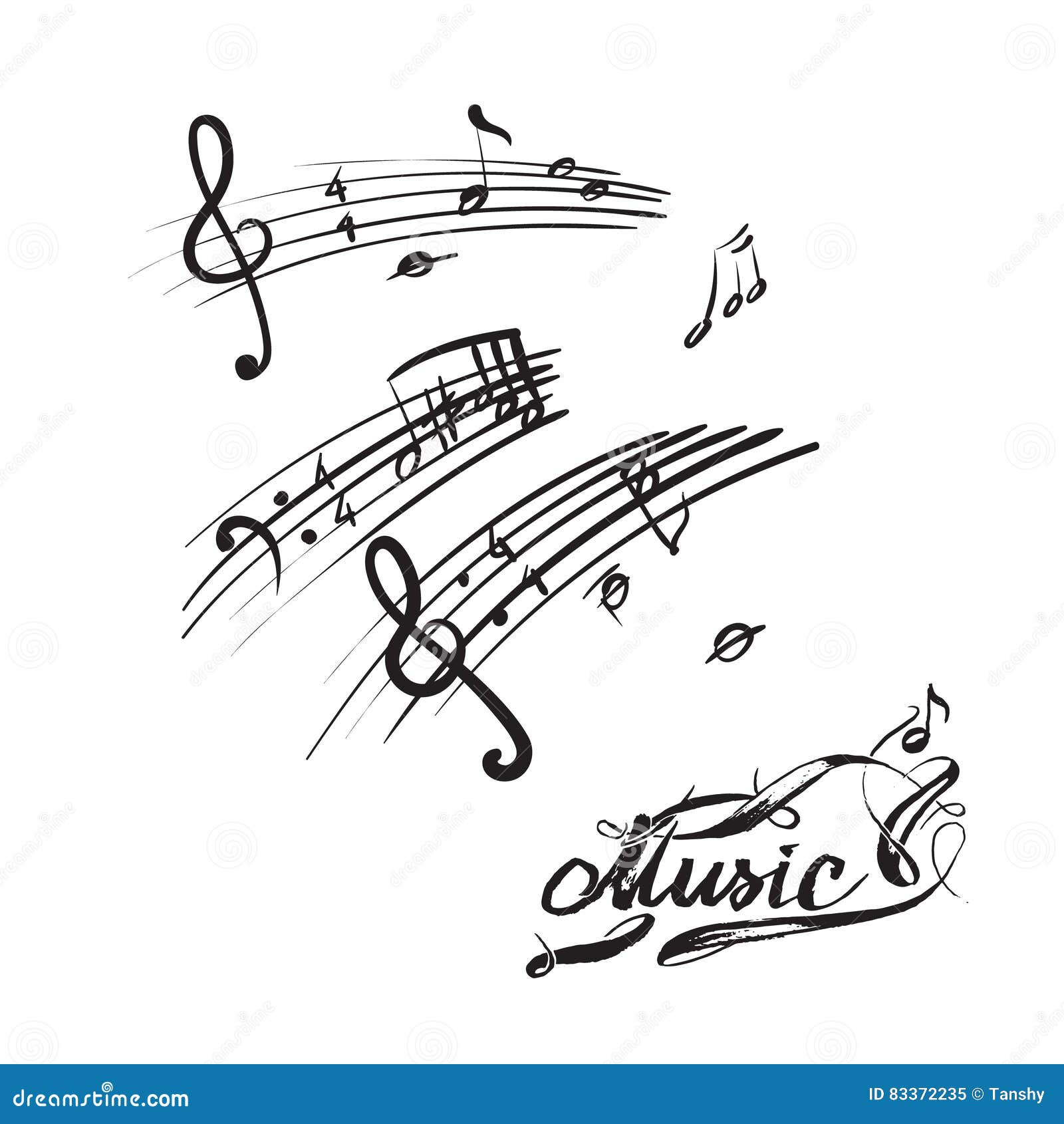 Music Notes Texture Vectors Stock Vector - Illustration of creativity ...