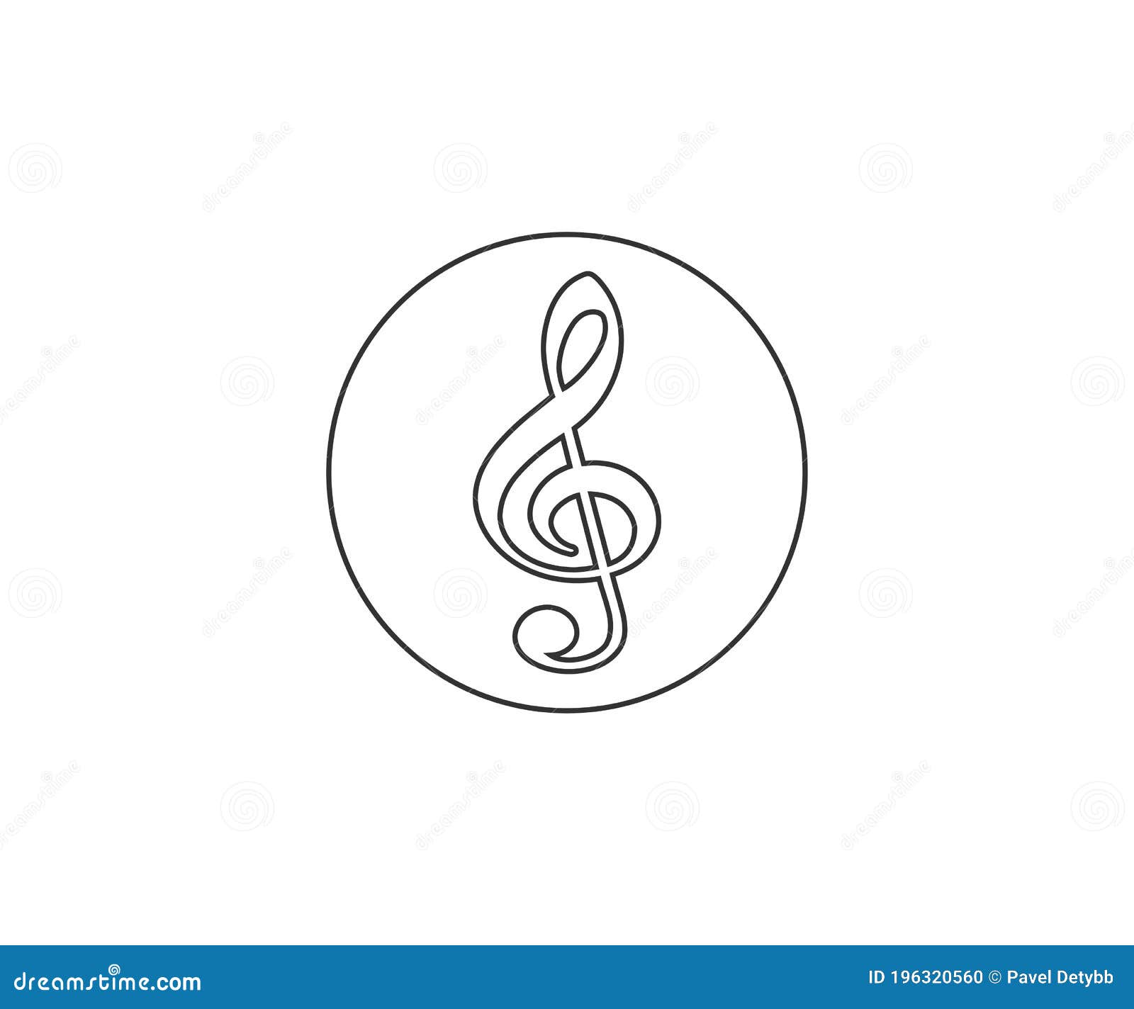 Music Notes, Treble Clef Icon. Vector Illustration, Flat Design Stock ...