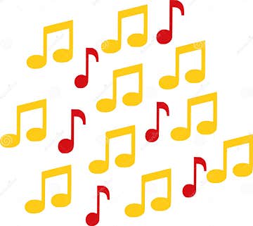 Music notes in two colors stock vector. Illustration of musicnotes ...