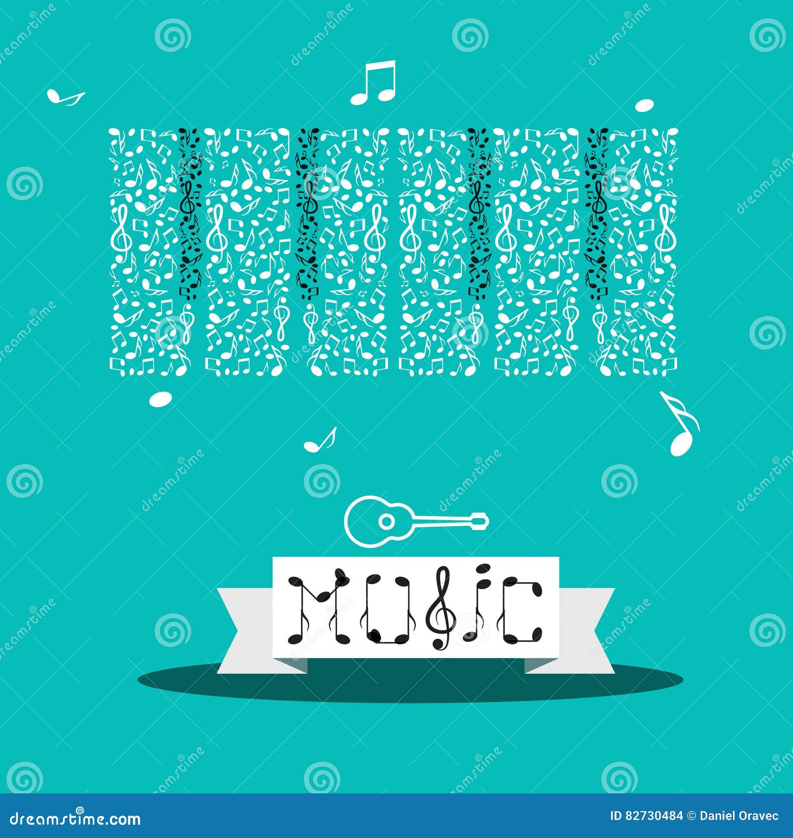 Music Notes. Vector Abstract Keyboard Stock Vector - Illustration of ...