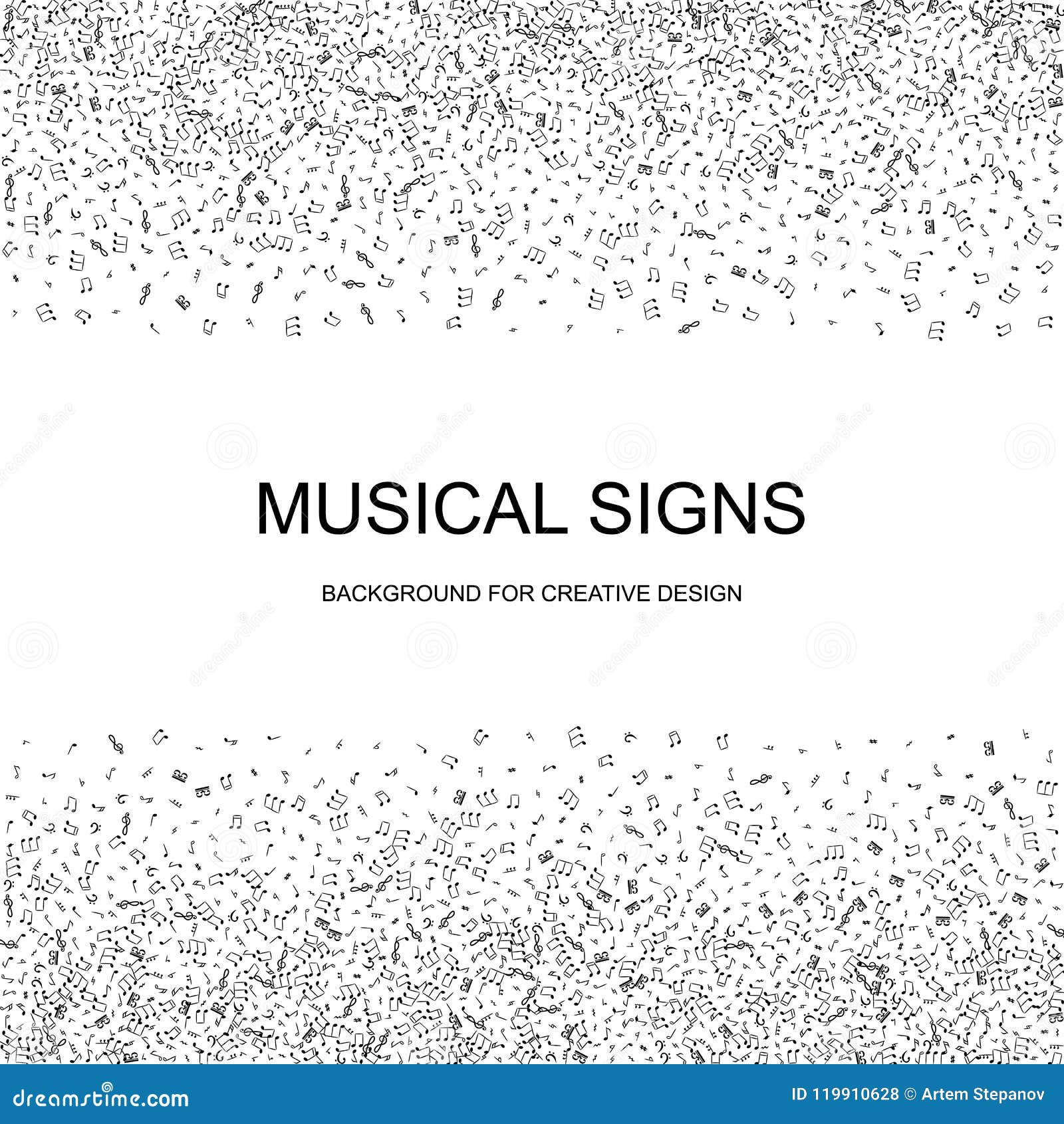 Music Notes Vector Background Stock Vector - Illustration of pattern ...
