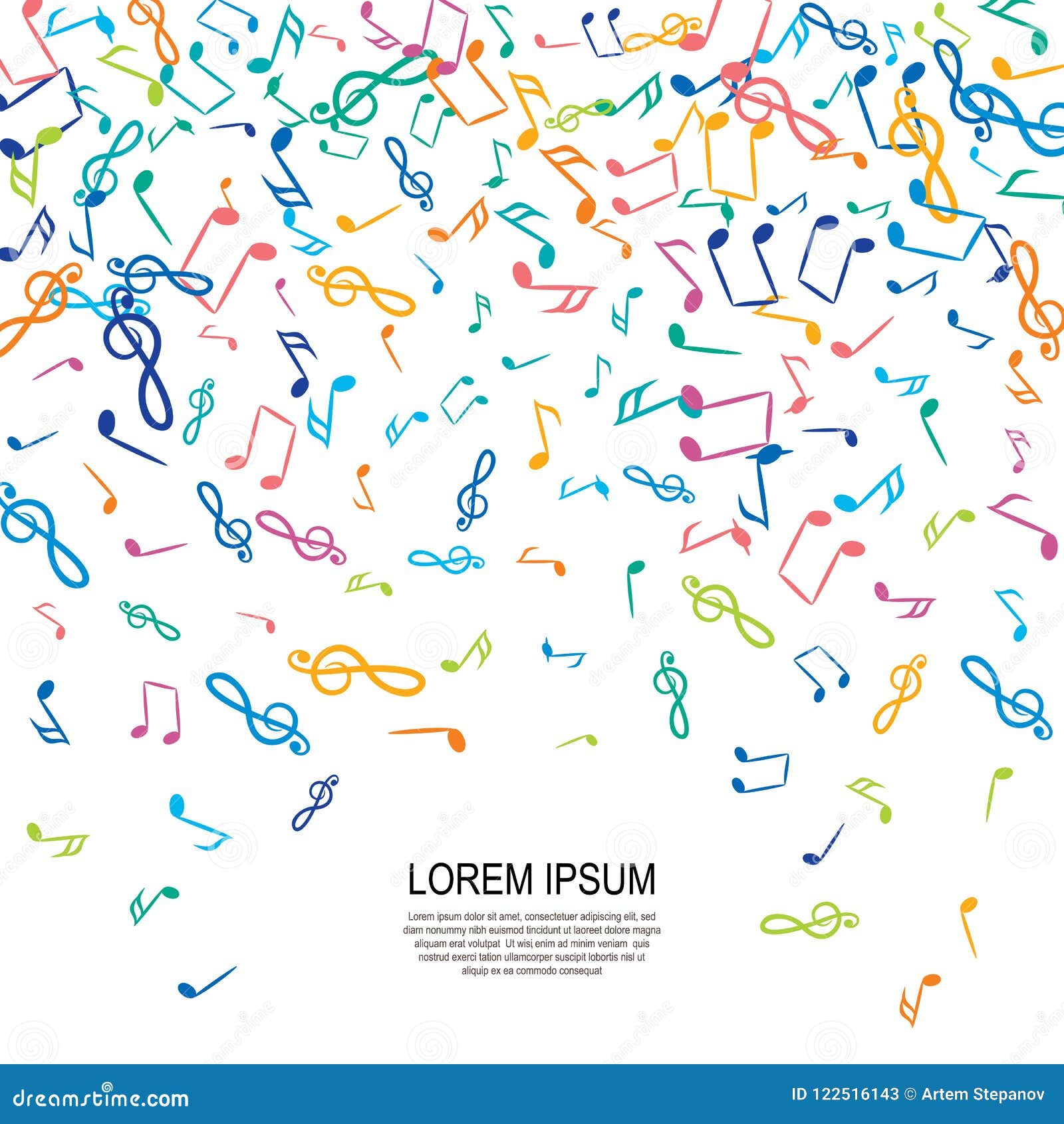 Music Notes Vector Background Stock Vector - Illustration of icon, hand ...