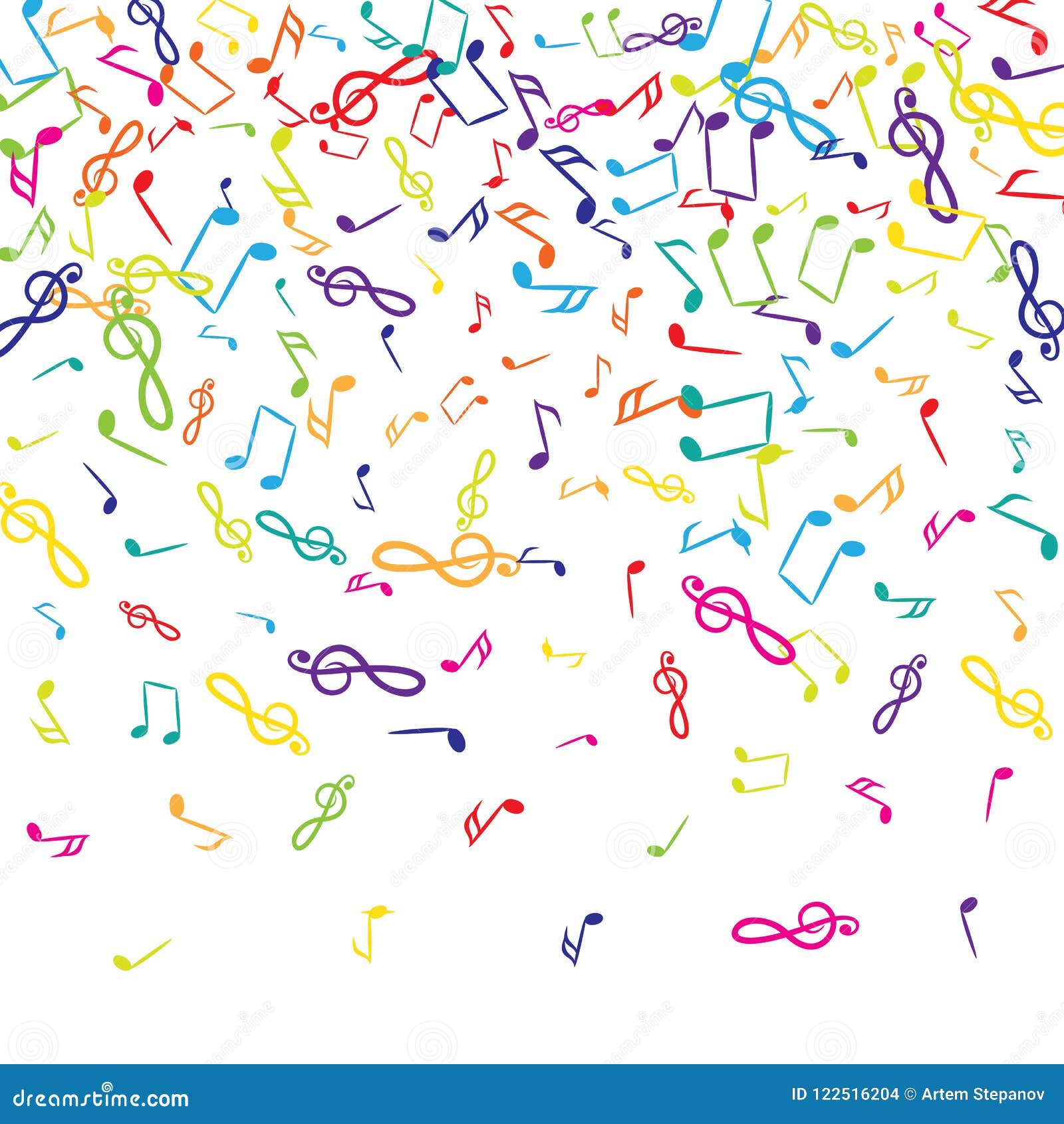 Music Notes Vector Background Stock Vector - Illustration of abstract ...