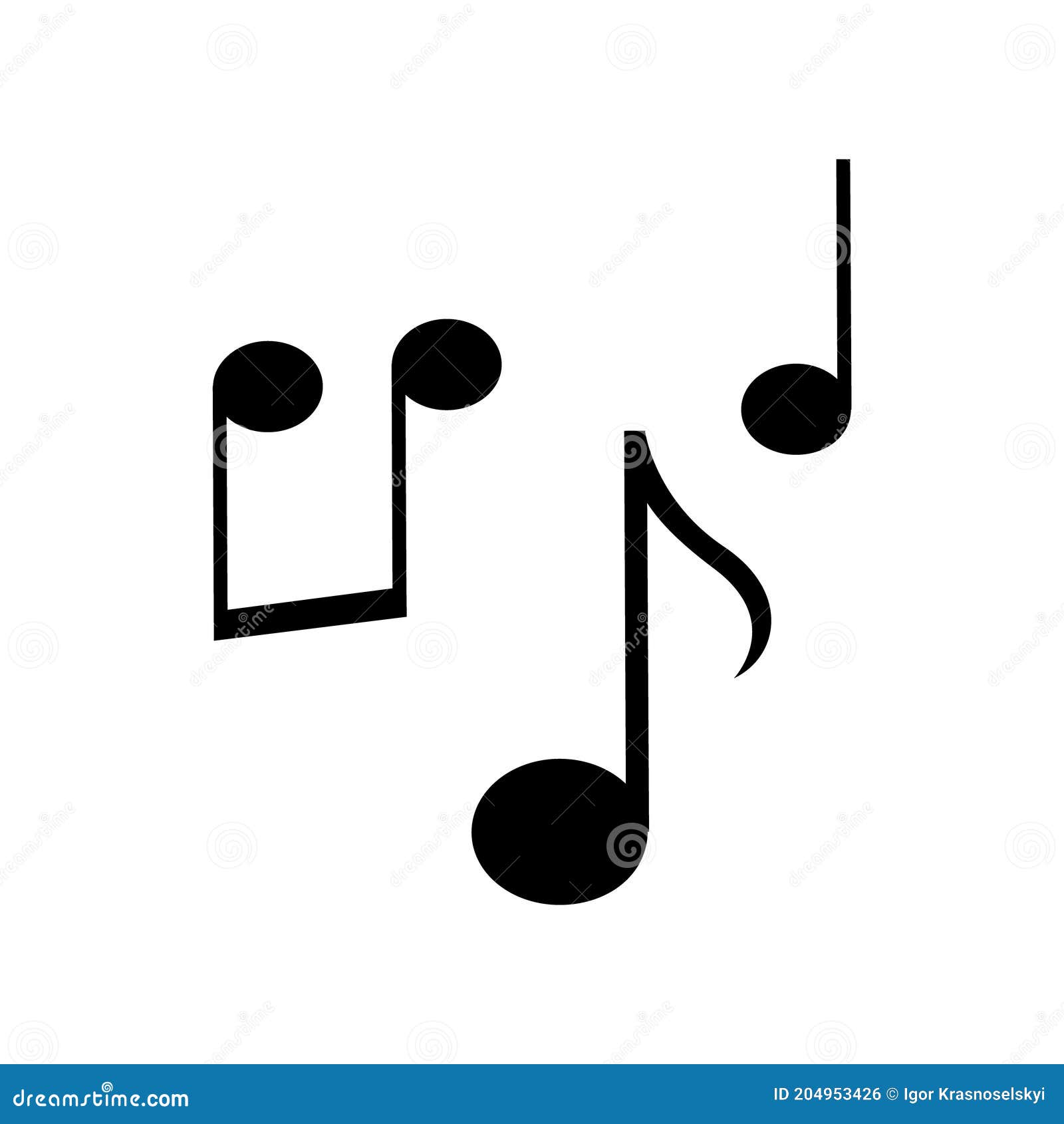 Music Notes Vector Icons, Isolated. Vector Illustration Stock Vector ...