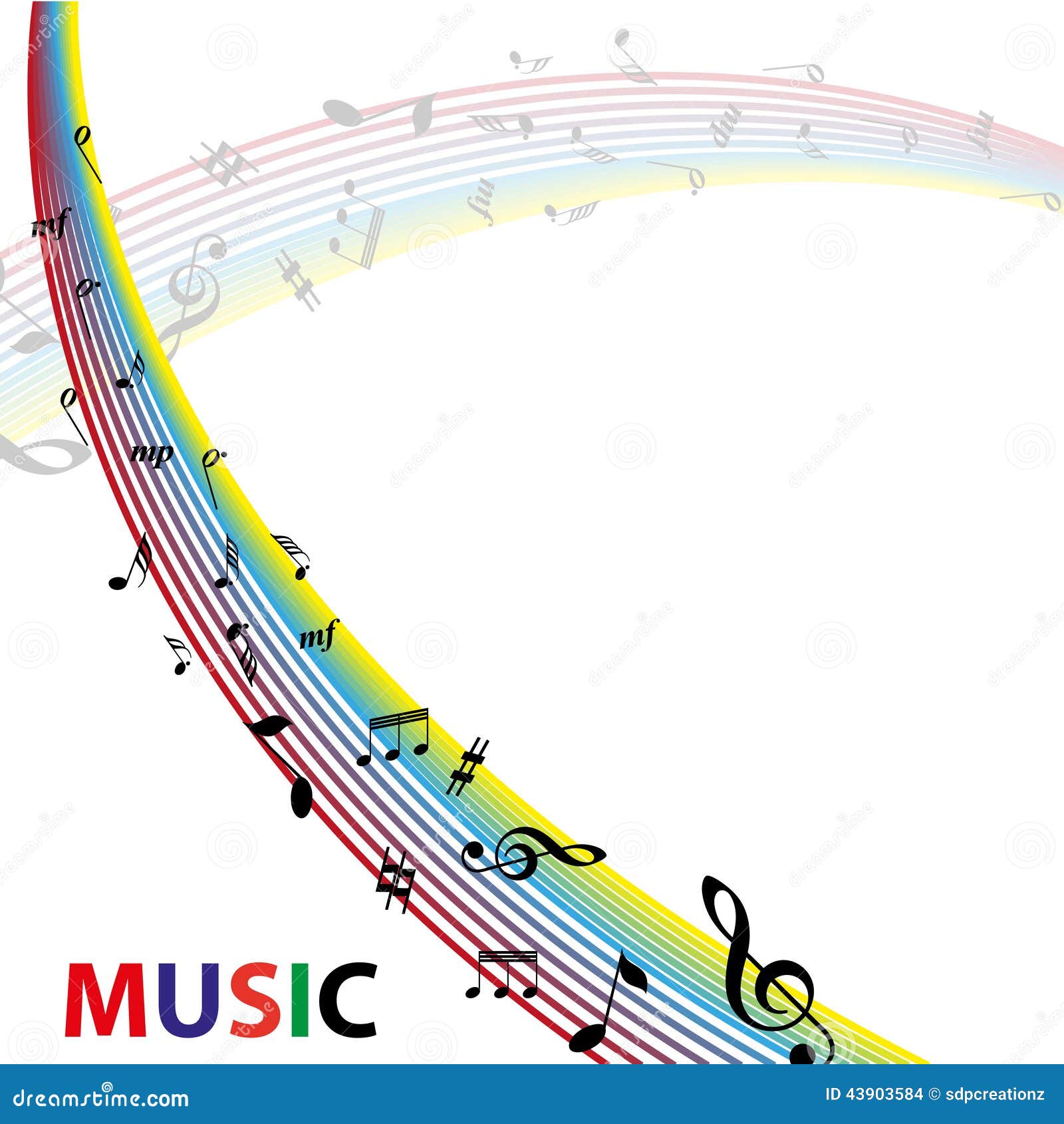 Music Notes stock vector. Illustration of compose, music - 43903584