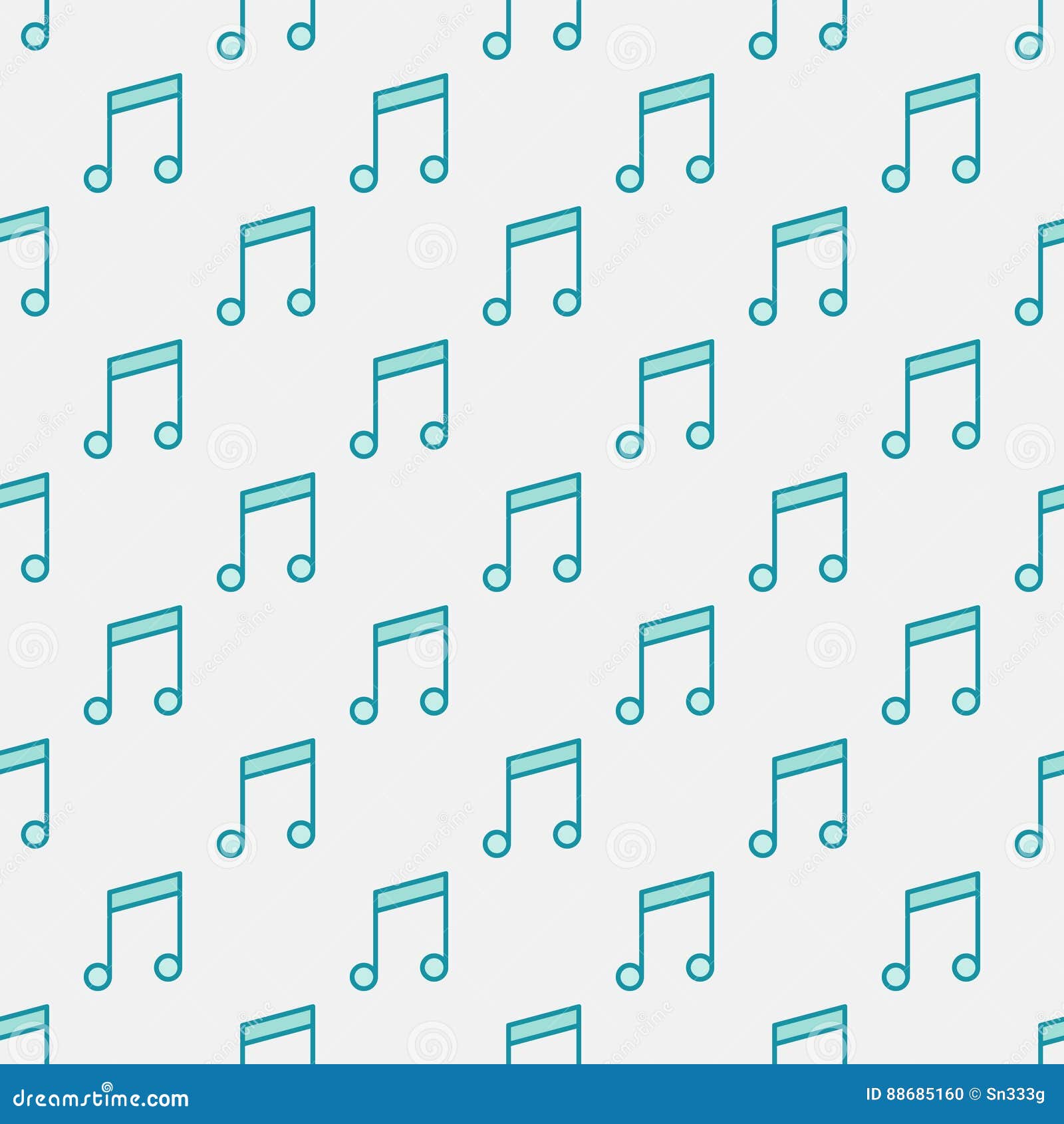 Music Notes Vector Seamless Pattern Stock Vector - Illustration of ...
