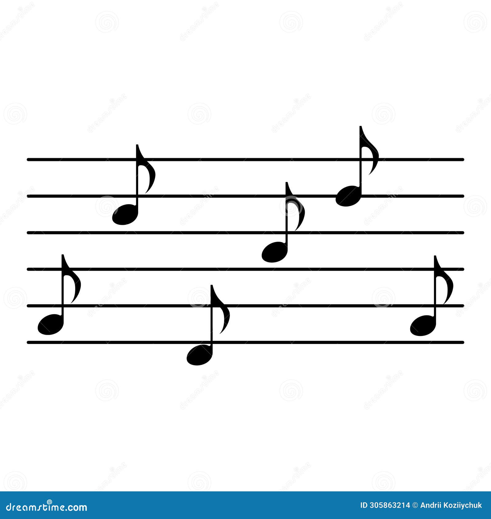 Music Notes Vector Set. Icons of Various Musical Notes Vector. Music ...