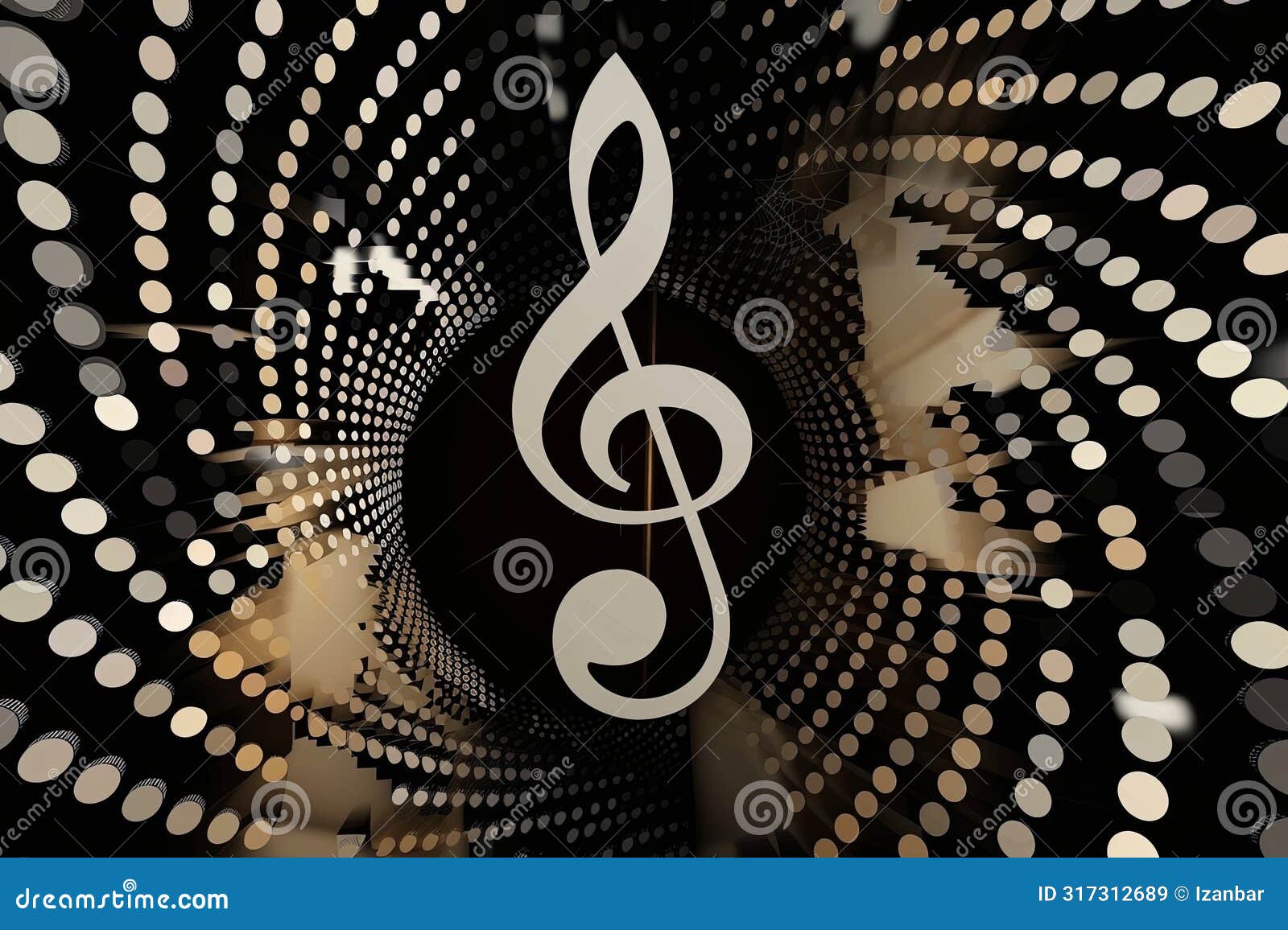 Music Notes in a Vortex Illustration Generative AI Stock Illustration ...