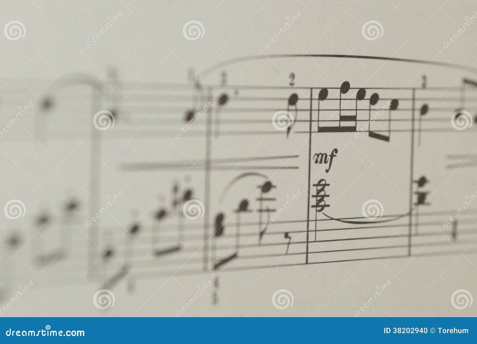 Music Notes on White Background Stock Illustration - Illustration of ...