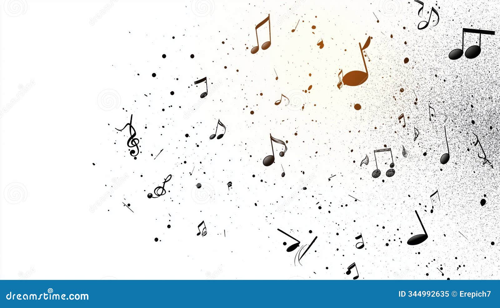 Music Notes on a White Background with Space for Your Text or Image ...