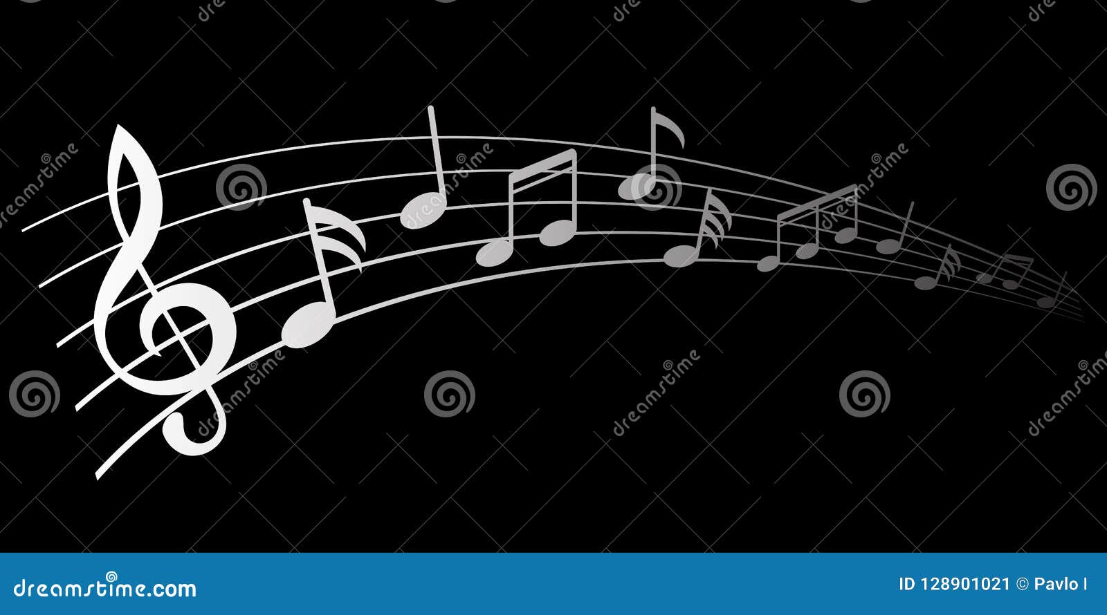 Music Notes, White Group Musical Notes - Vector Stock Illustration ...