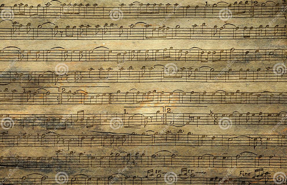 Music notes wooden texture stock photo. Image of aged - 39453460