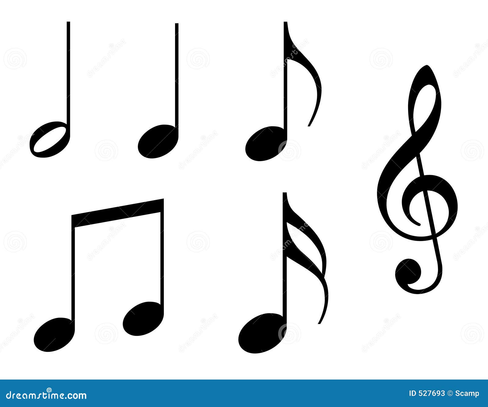 Music Notes with Working Paths Stock Vector - Illustration of notes ... Music Notes with Working Paths Stock Vector - Illustration of notes ...