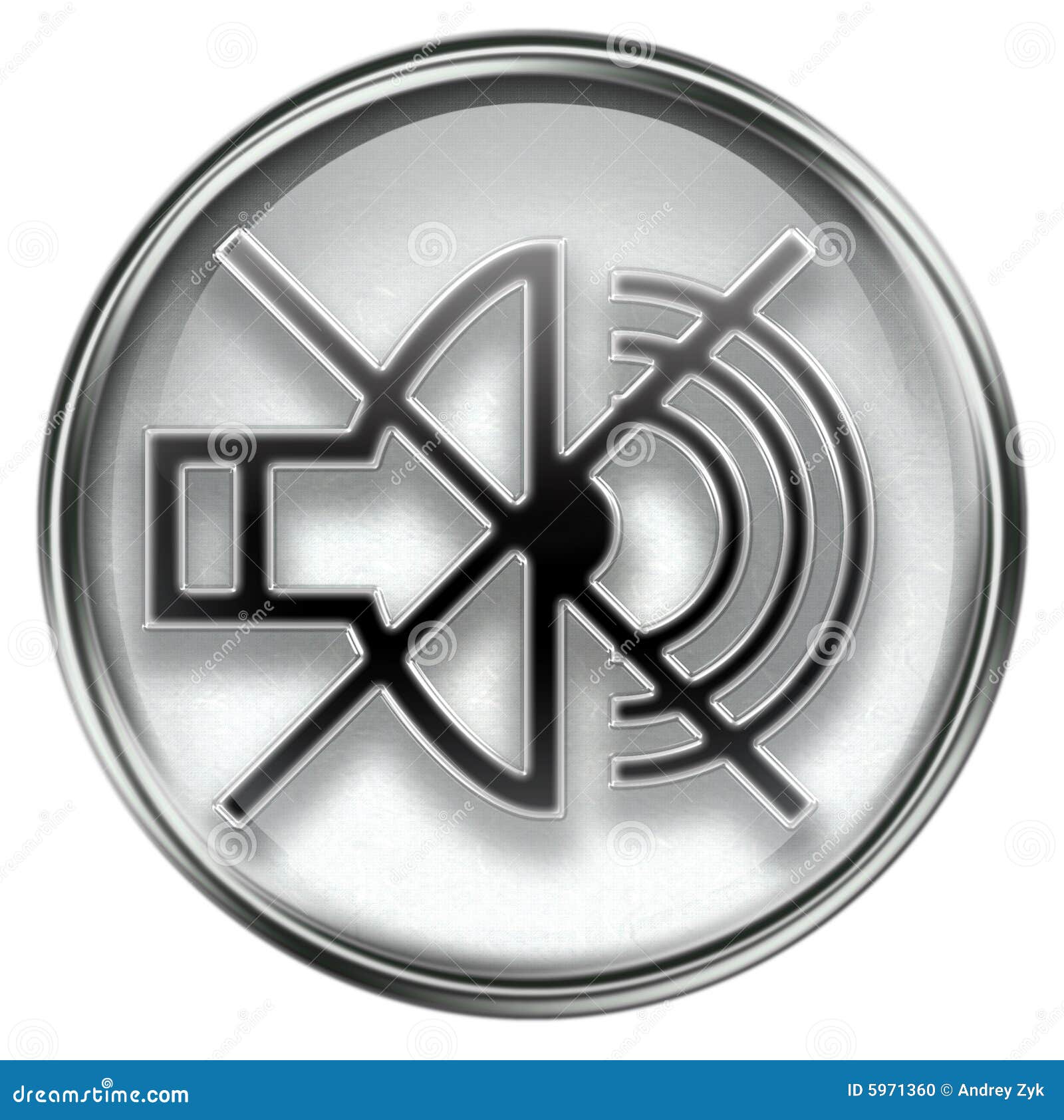 Music off icon grey stock illustration. Illustration of sleek - 5971360