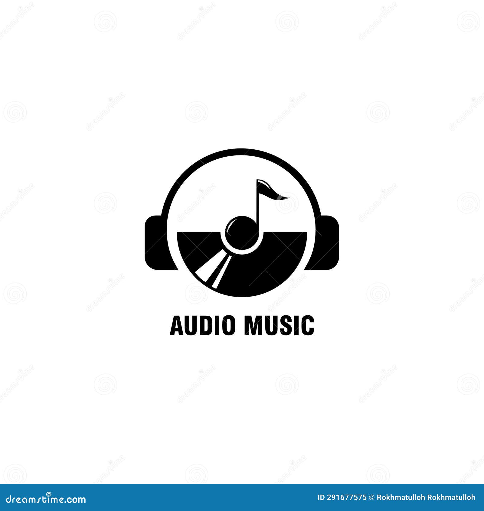 Music Operator Logo Template Illustration Circle Disc Player Tone ...