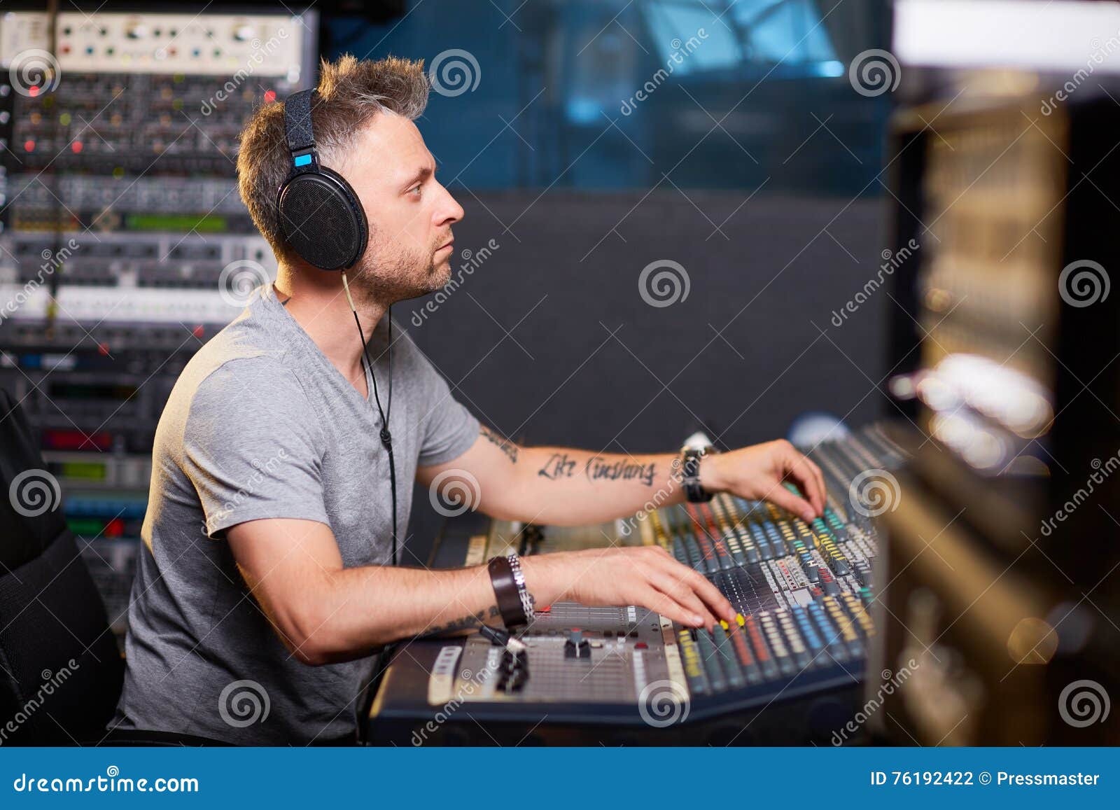 Music operator stock photo. Image of switch, young, people - 76192422