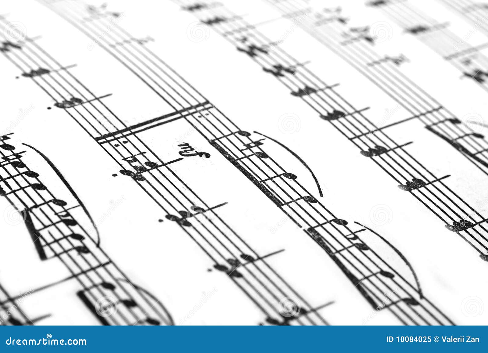 Music on a paper stock image. Image of fashioned, melody - 10084025