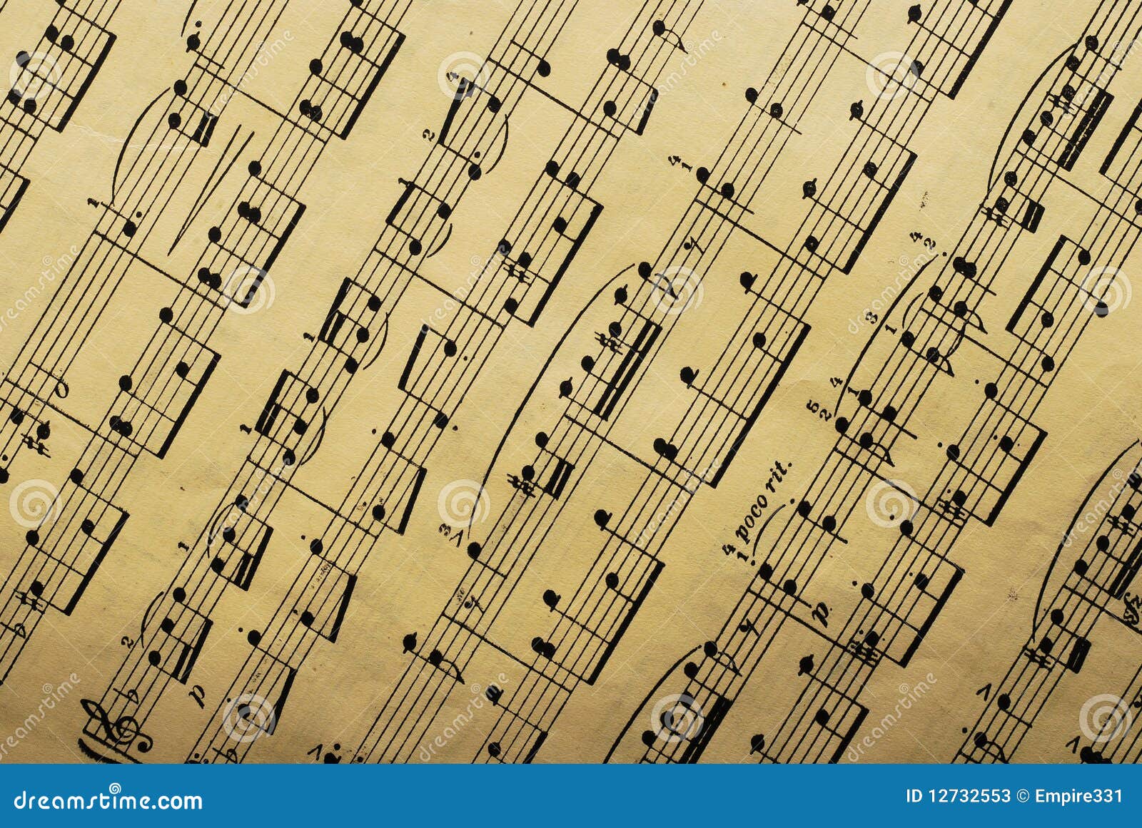 Music paper sheet stock image. Image of allegro, classical - 12732553