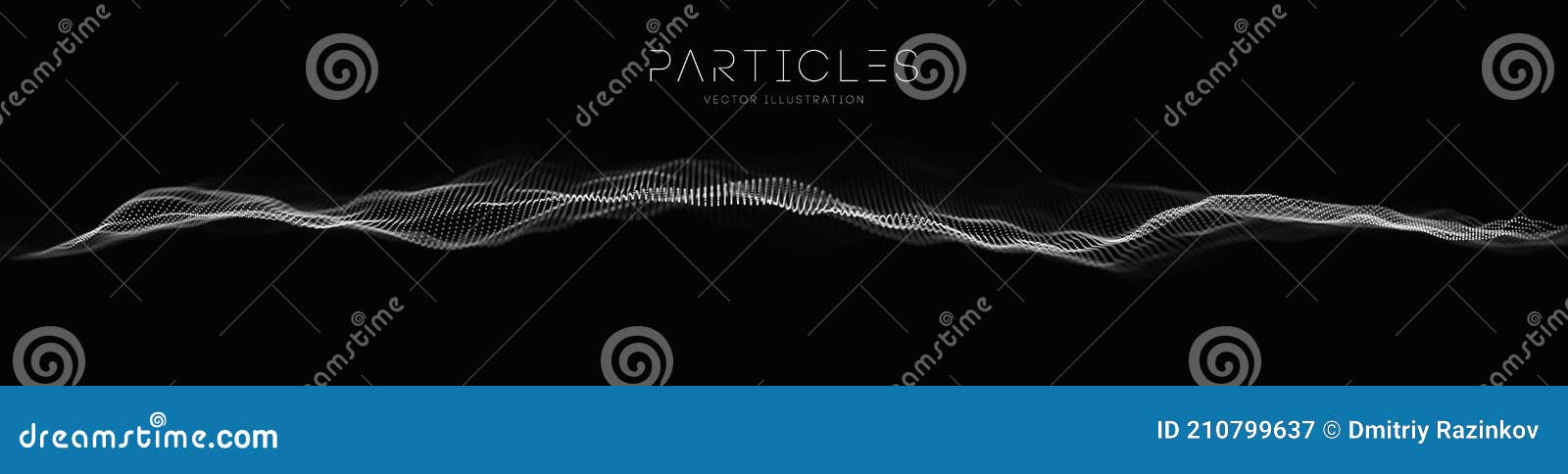 Sound Waves Illustration. Music Particle Abstract Tech Background ...