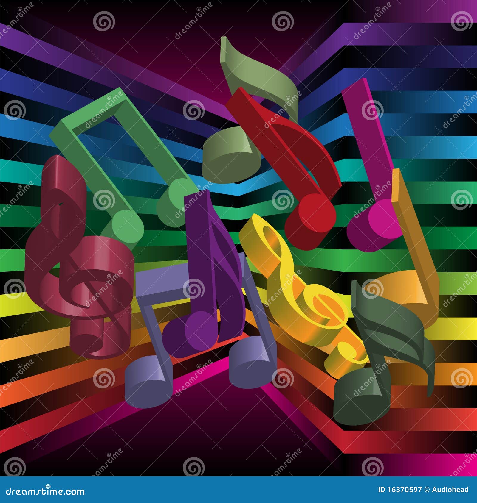 Music Party Background stock vector. Illustration of melody - 16370597