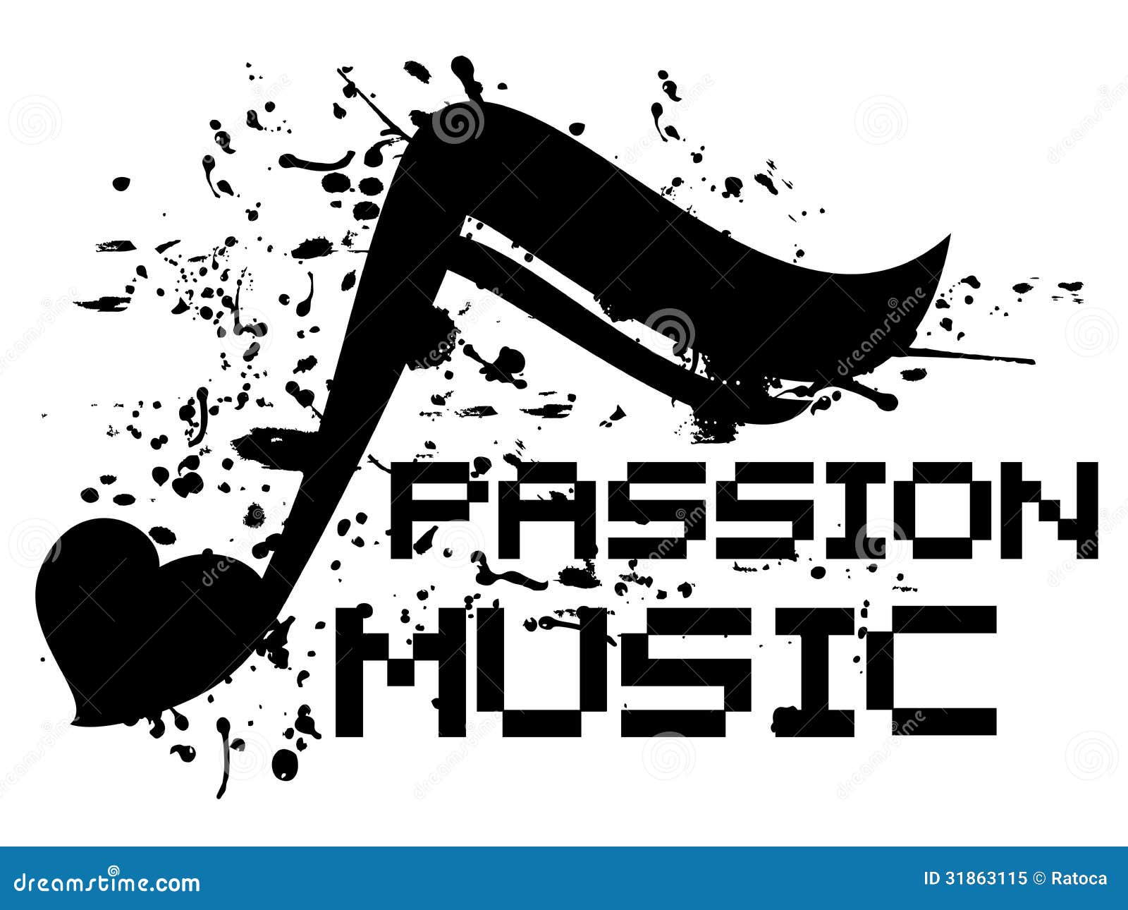 Music passion stock vector. Illustration of love, melody - 31863115