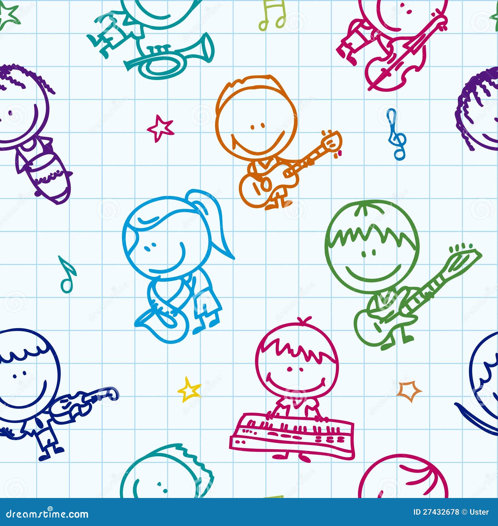 Music pattern stock vector. Illustration of music, preschool - 27432678