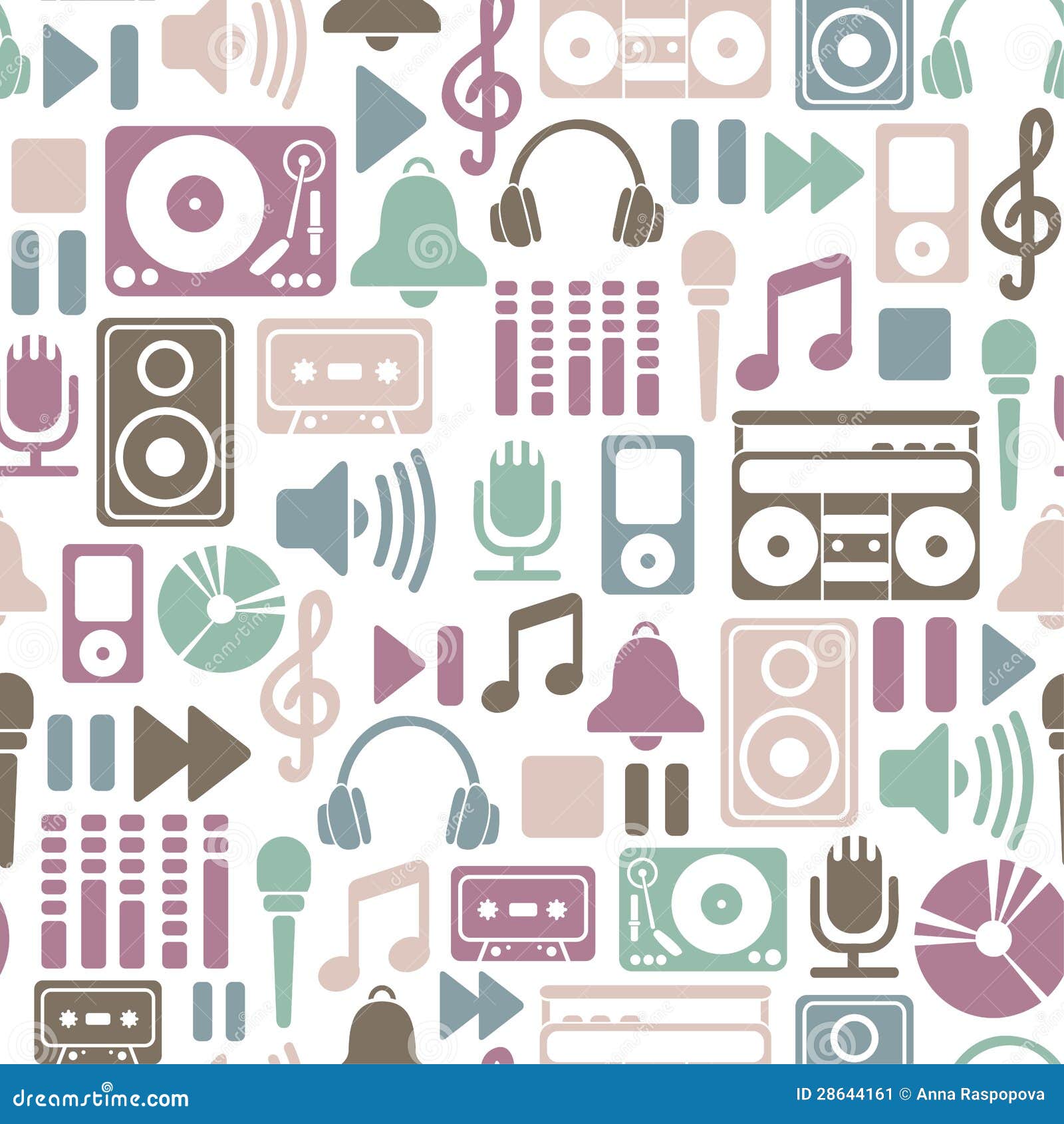 Music pattern stock vector. Illustration of seamless - 28644161