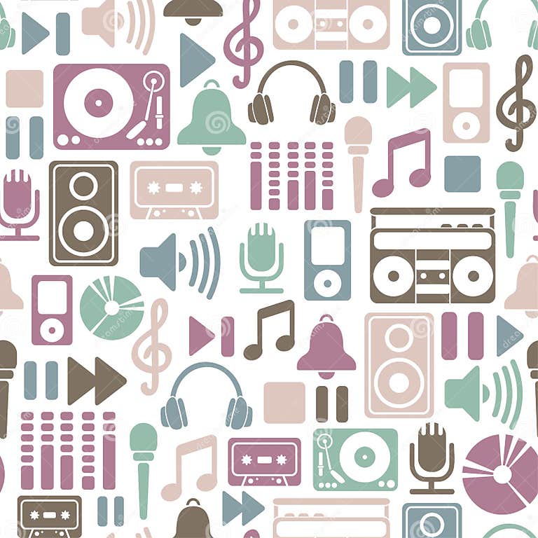 Music pattern stock vector. Illustration of seamless - 28644161