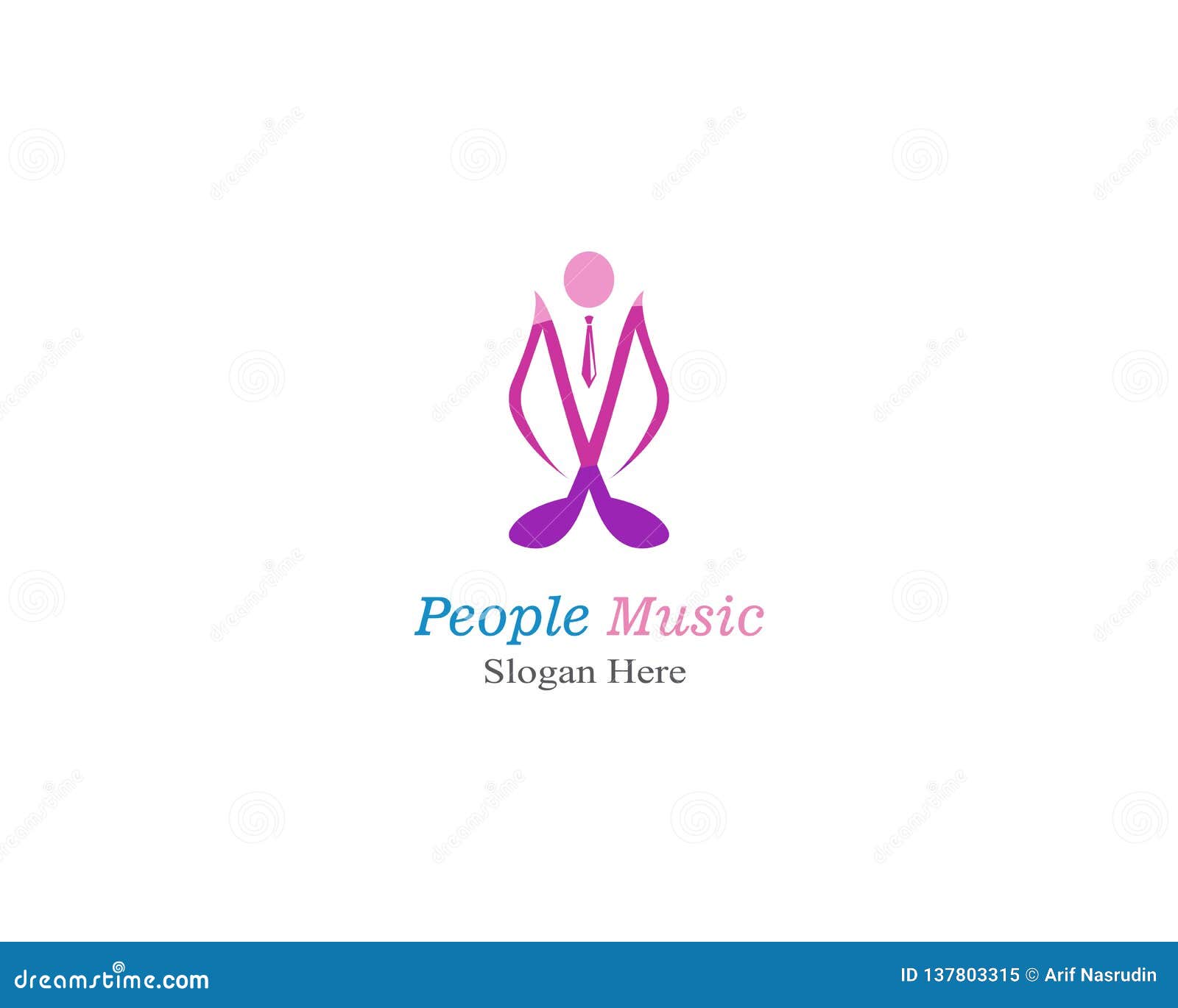 Music People Logo Template Vector Stock Illustration - Illustration of ...
