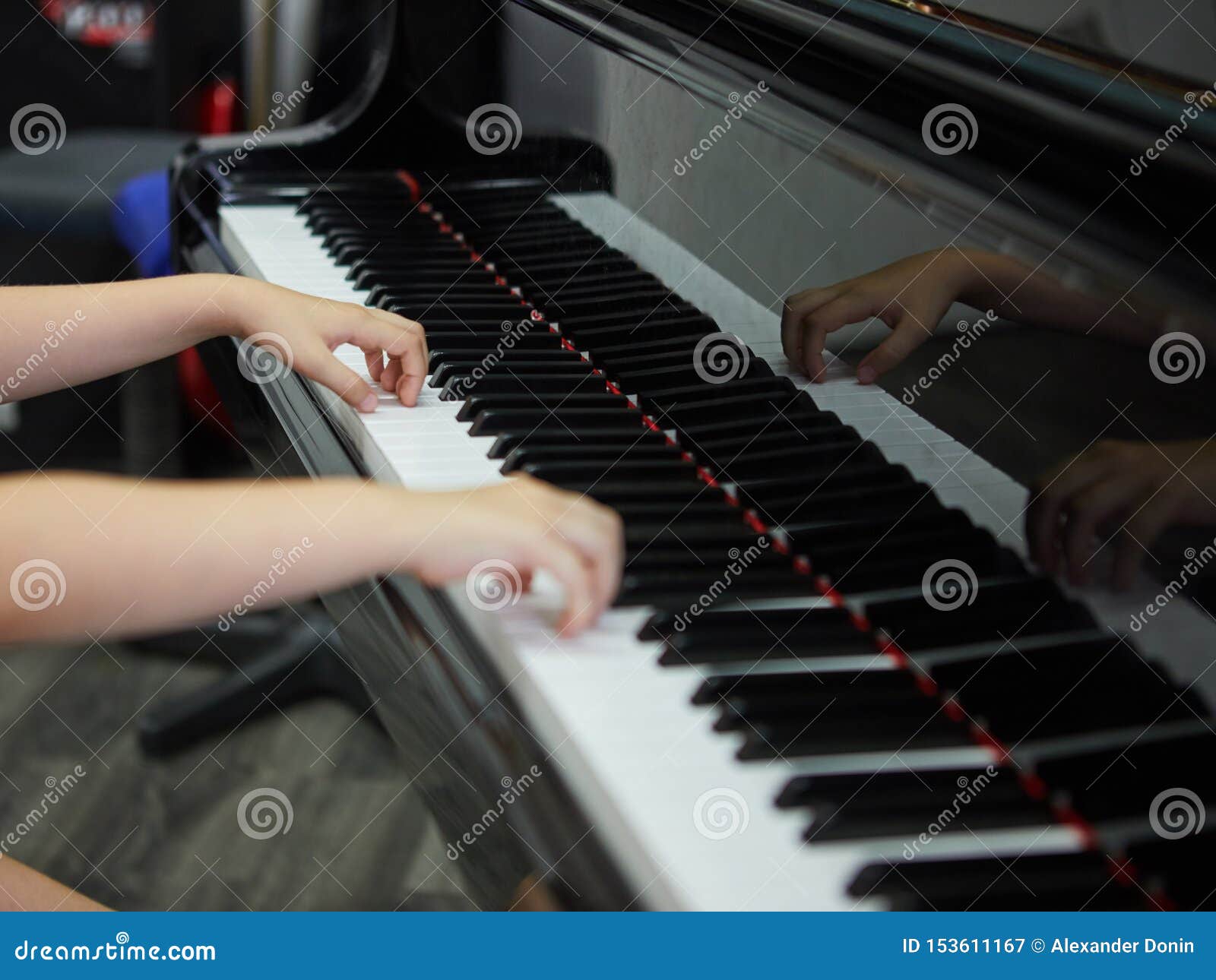 Music Performer& X27;s Hand Playing the Piano Stock Image - Image of ...