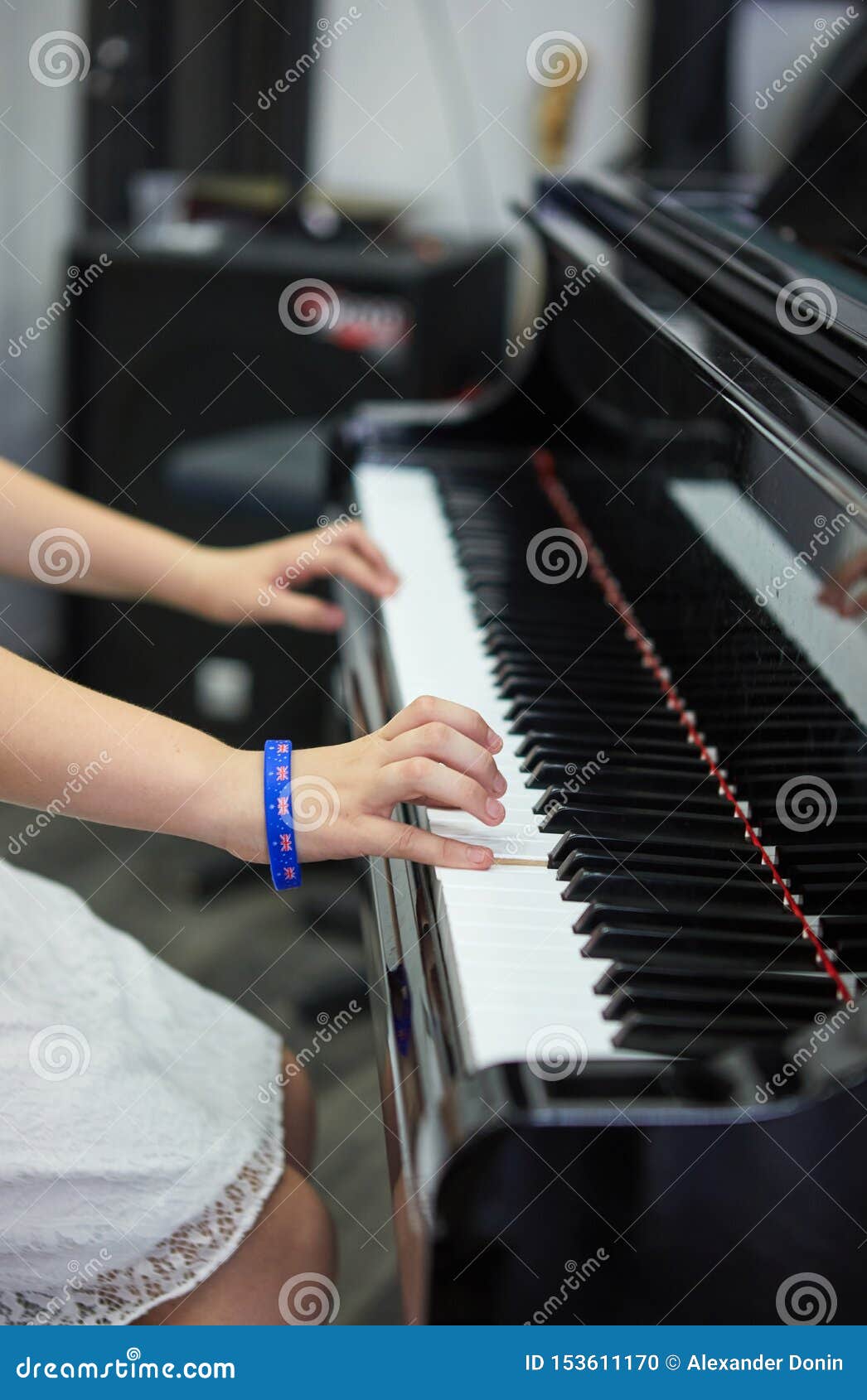 Music Performer& X27;s Hand Playing the Piano Stock Photo - Image of ...