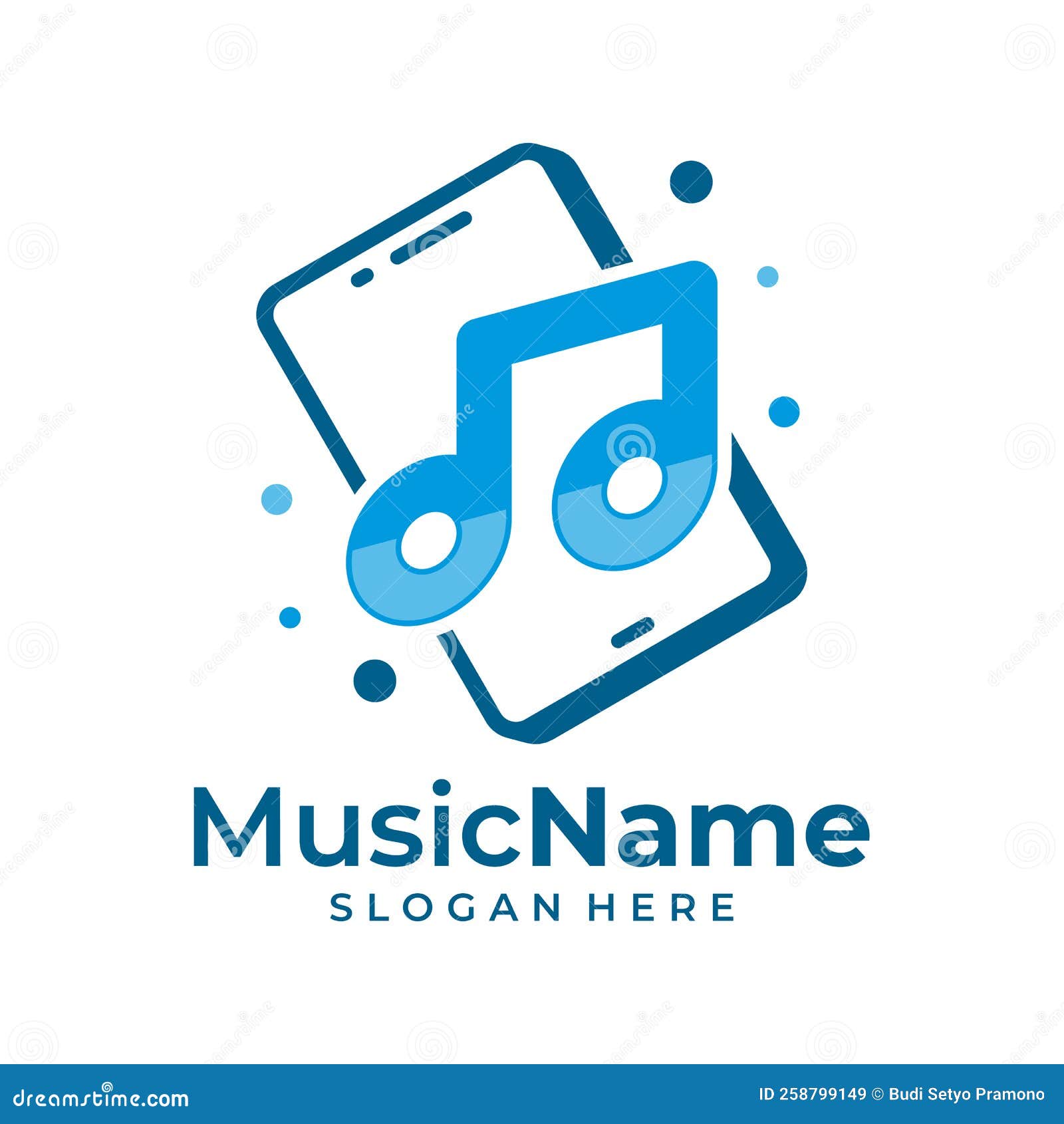 Music Phone Logo Vector Icon Illustration. Phone Music Logo Design ...
