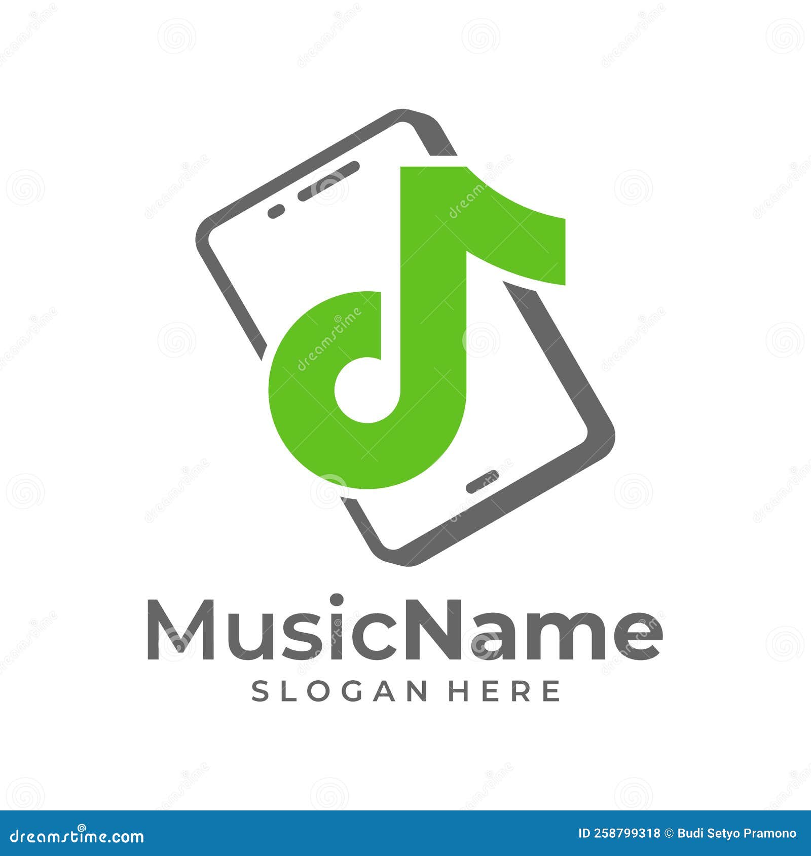 Music Phone Logo Vector Icon Illustration. Phone Music Logo Design ...