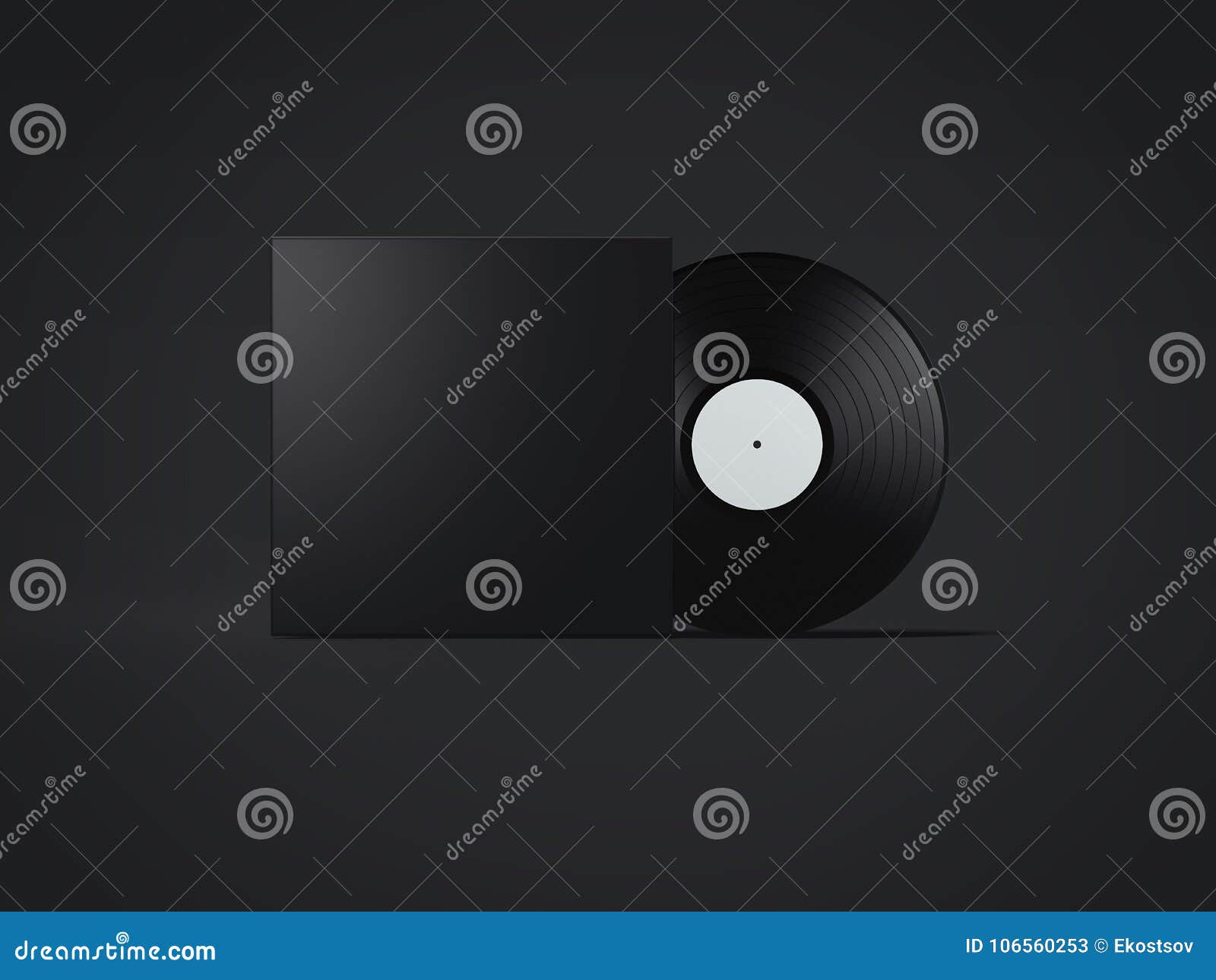 Music Plate with Blank Cover Package. 3d Rendering Stock Illustration ...