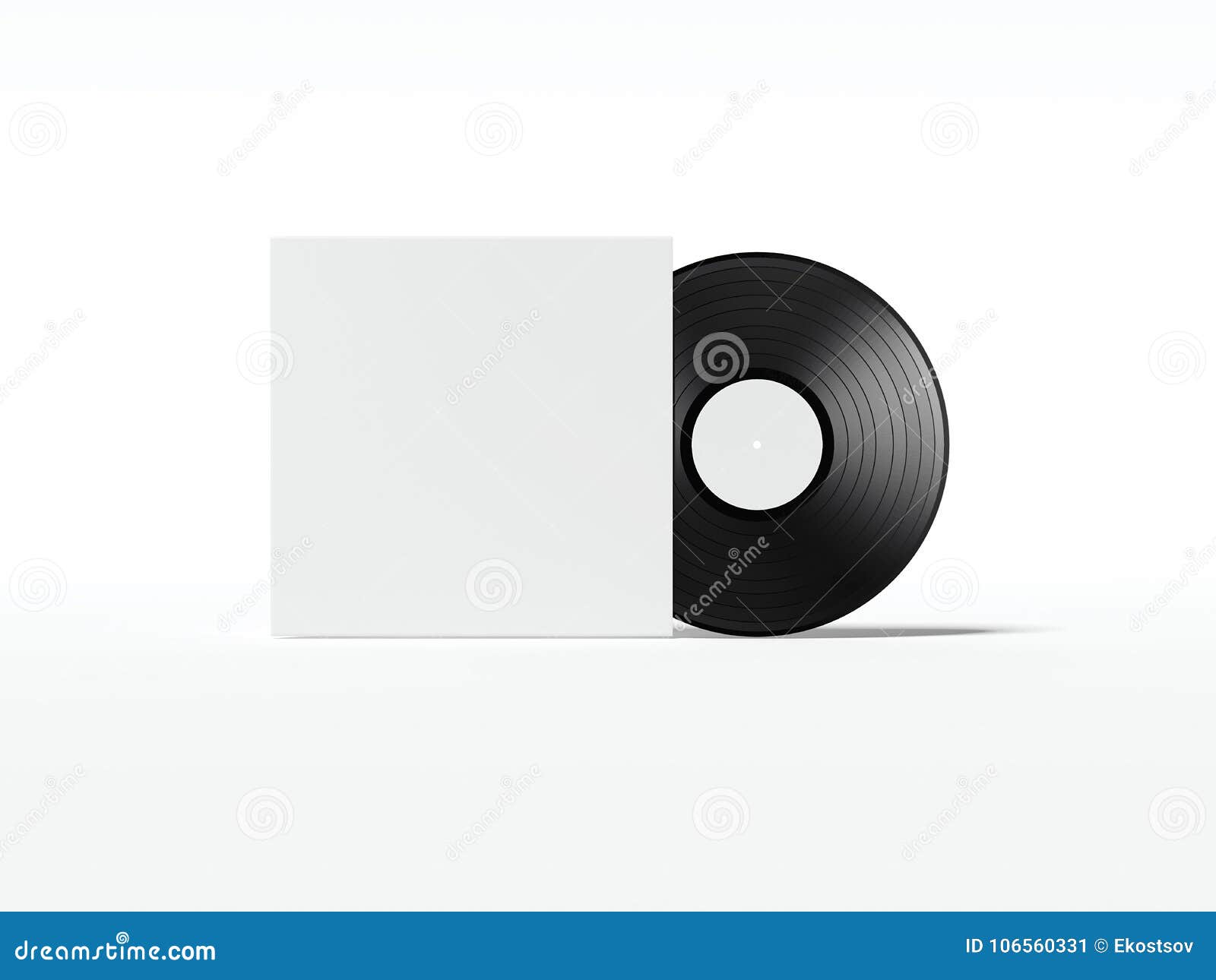 Music Plate with White Cover Package. 3d Rendering Stock Illustration ...
