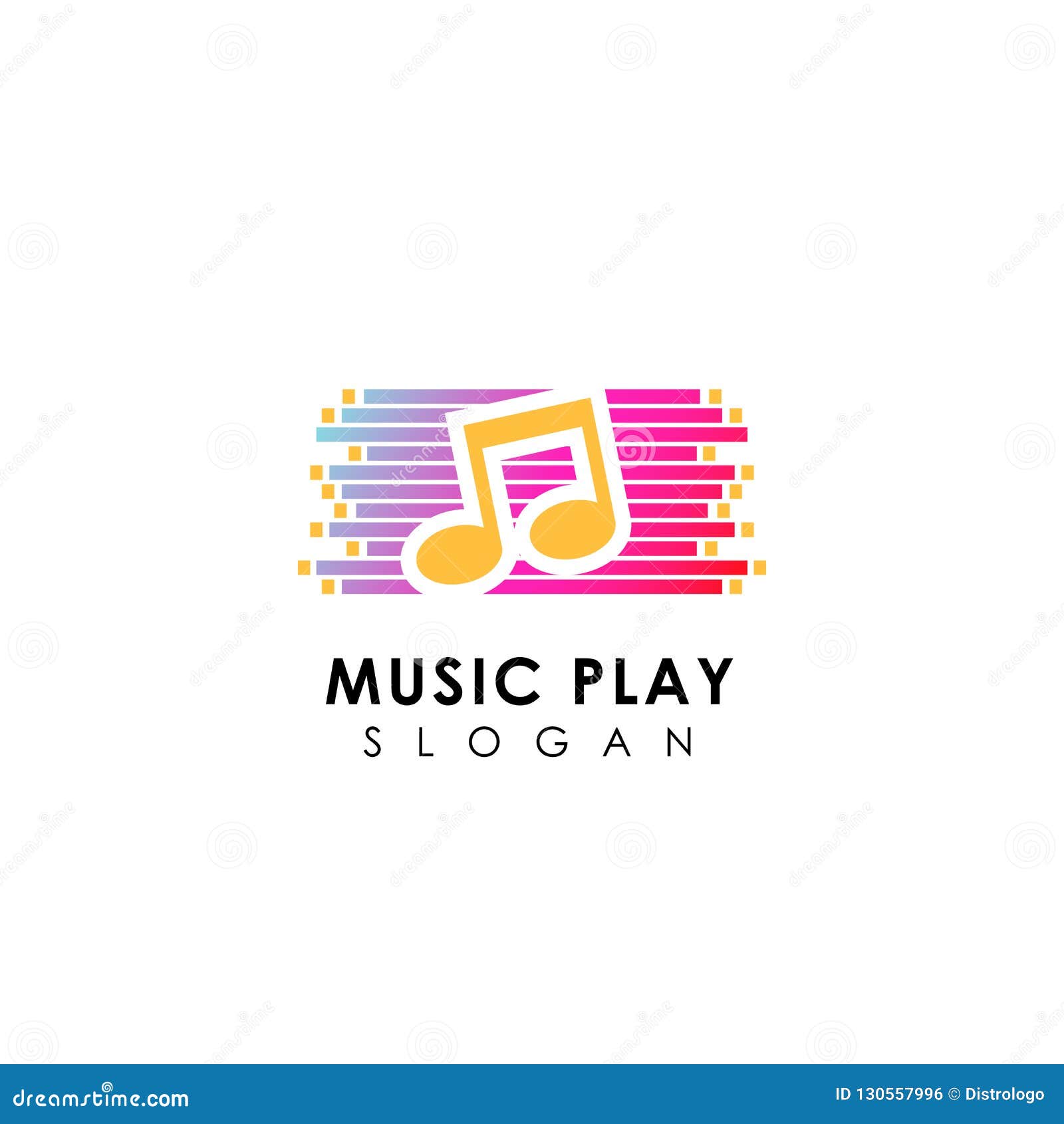 Music Play Logo Design. Play Media Icon Symbol Design Stock Vector ...