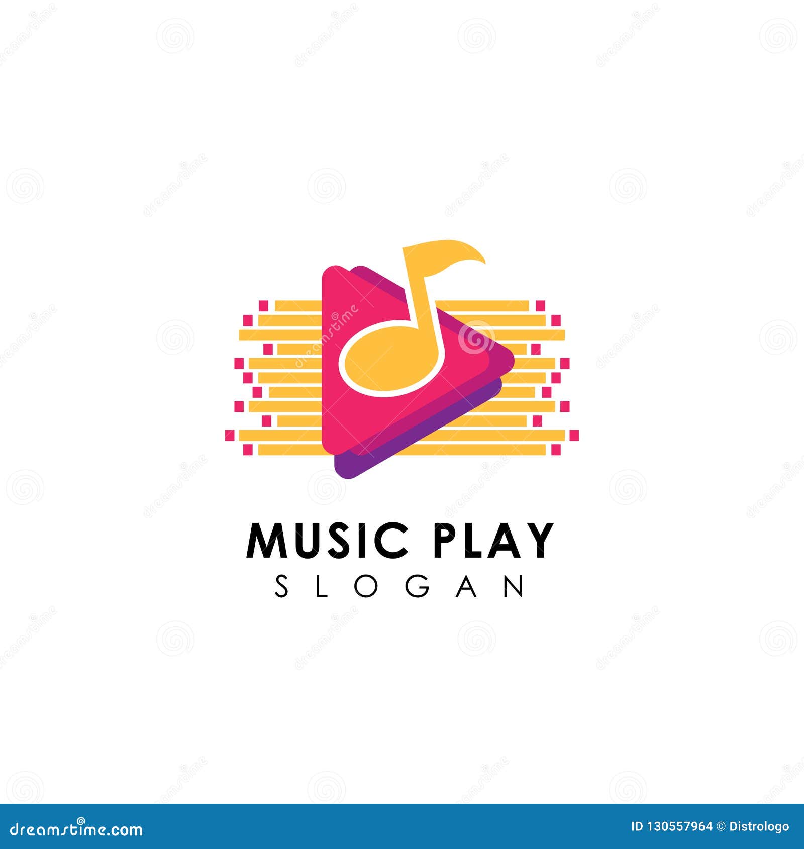Music Play Logo Design Template. Music Icon Symbol Designs Stock Vector ...