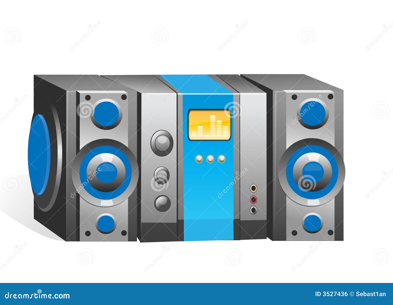 Music player stock vector. Illustration of bass, icon - 3527436