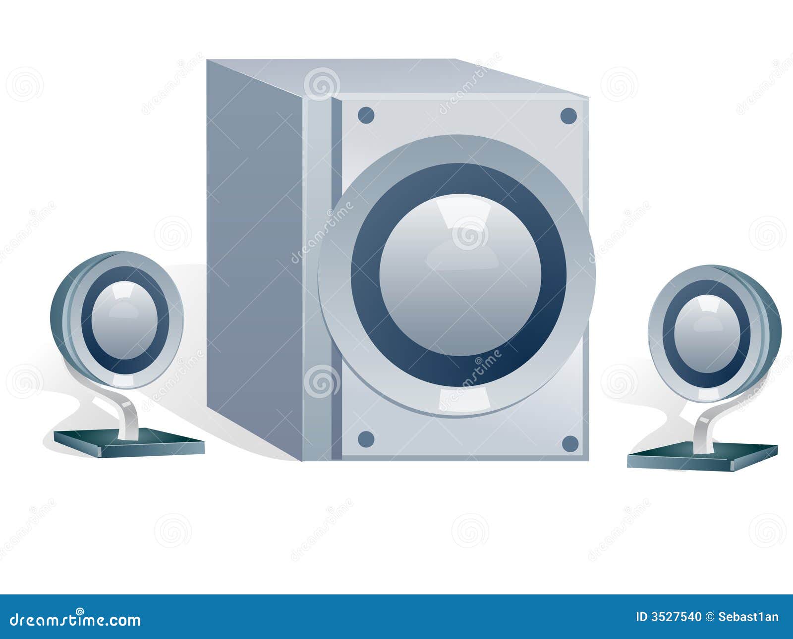 Music player stock vector. Illustration of disc, boom - 3527540