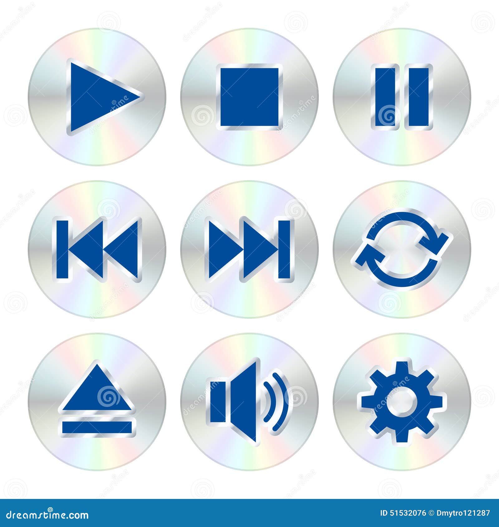 Music player buttons stock vector. Illustration of load - 51532076 Music player buttons stock vector. Illustration of load - 51532076