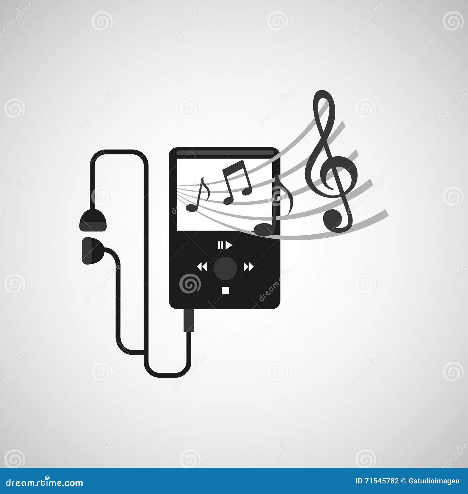 Music player design stock illustration. Illustration of element - 71545782