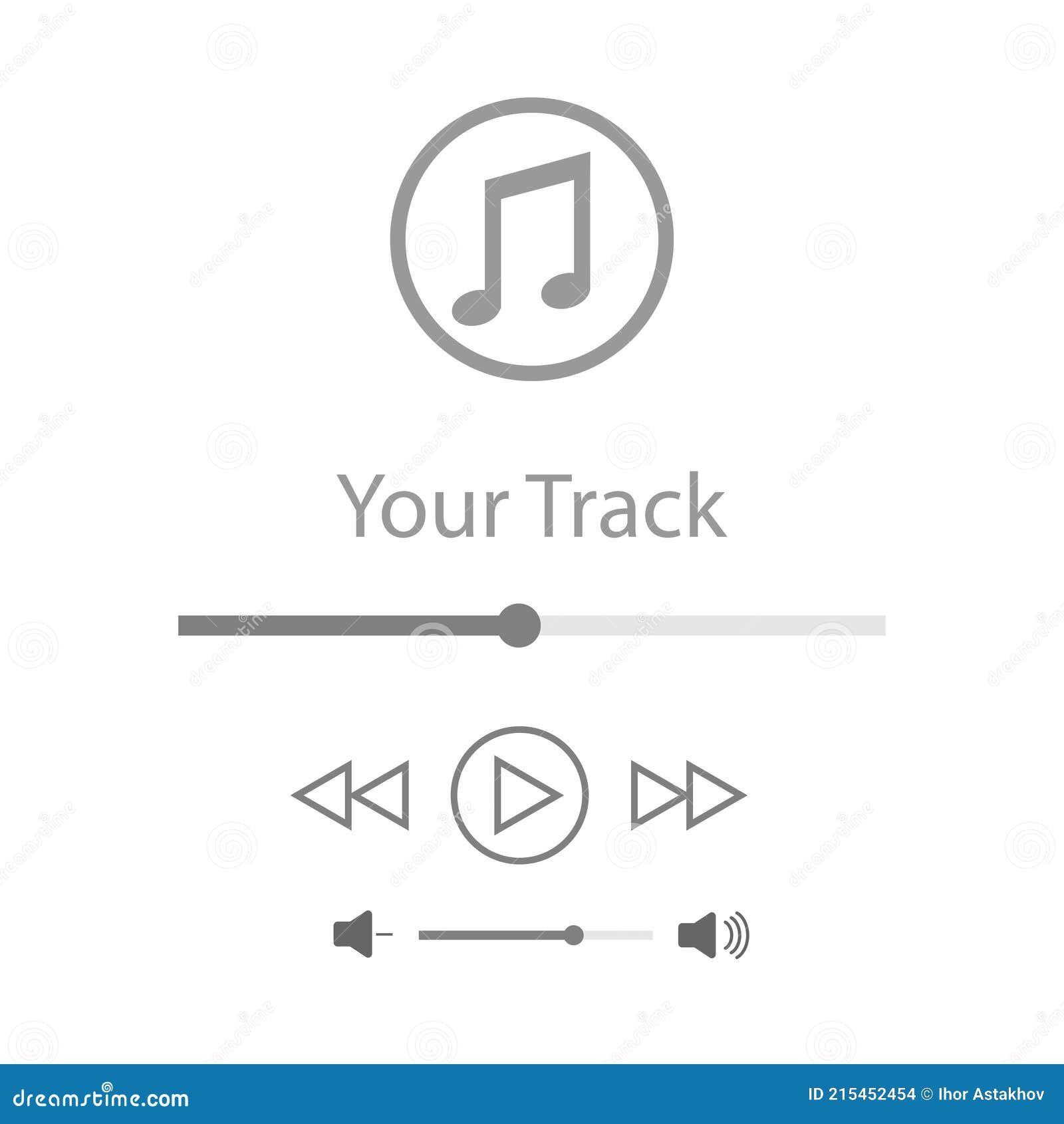 Music Player in Flat Style. Music Player Illustration Stock Vector ...