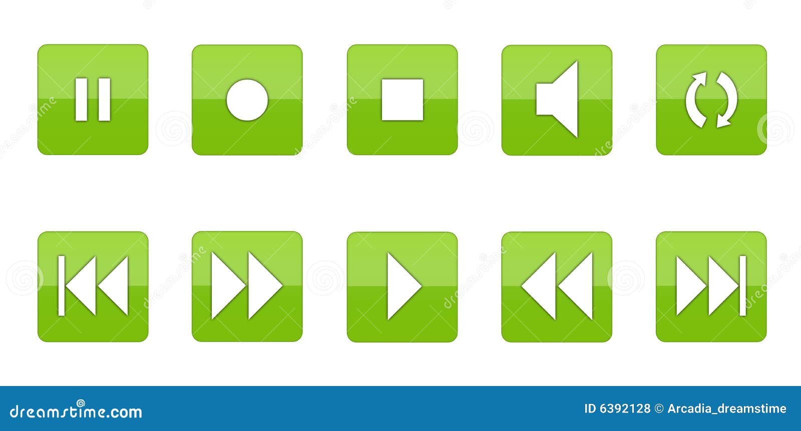 Music Player Icon Set [03] stock illustration. Illustration of back ...