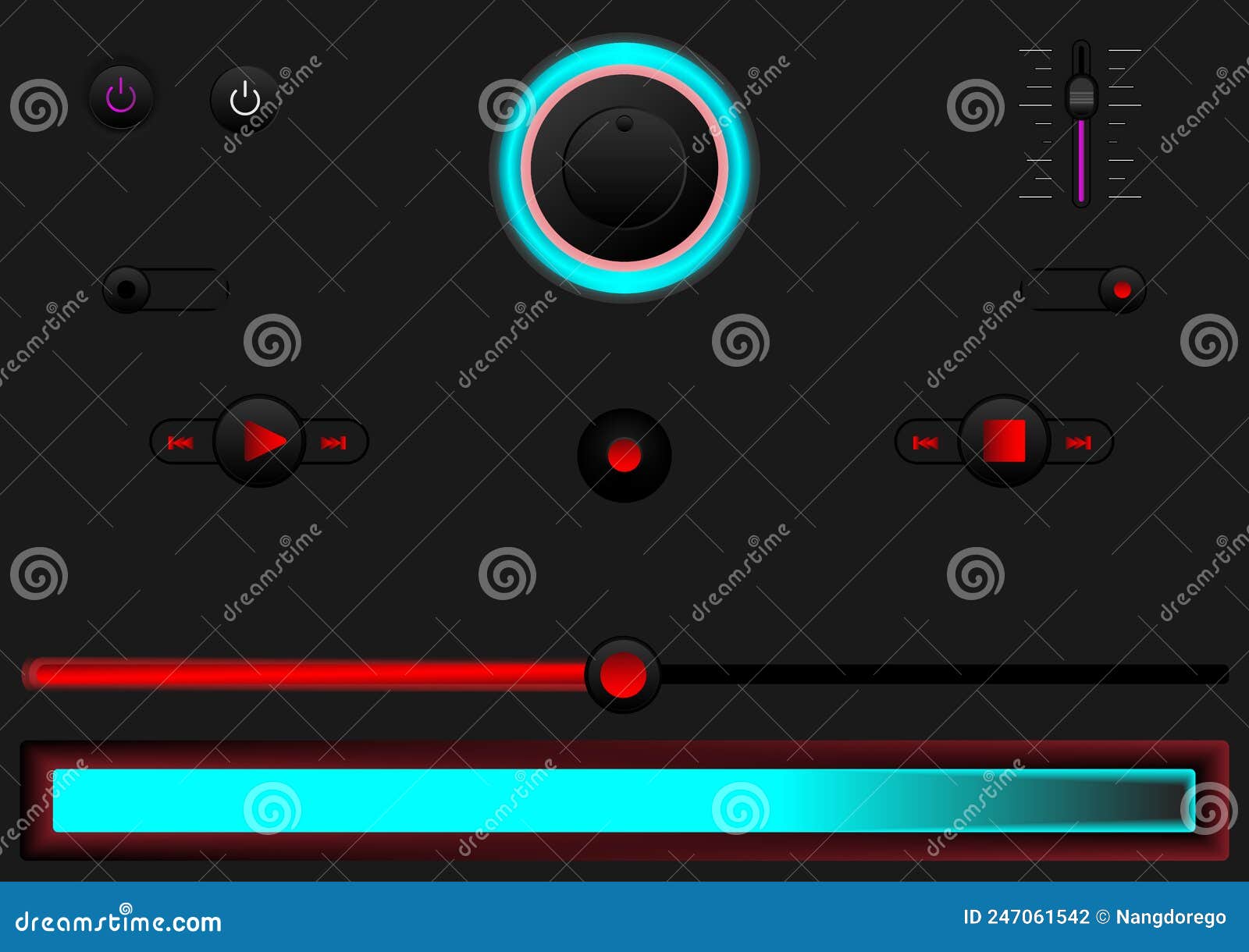 Music Player Interface or Modern Audio UI Sound Volume Control ...