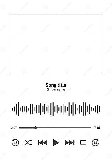 Music Player Interface with Frame for Song Cover, Equalizer, Loading ...